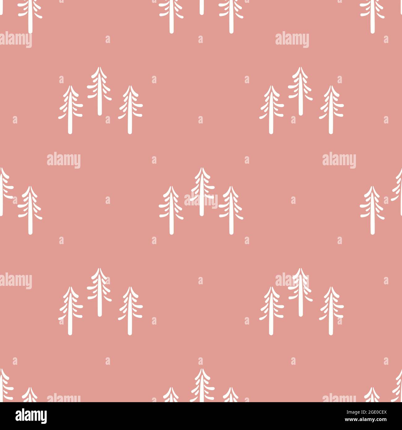 Seamless background winter tree gender neutral pattern. Whimsical ...