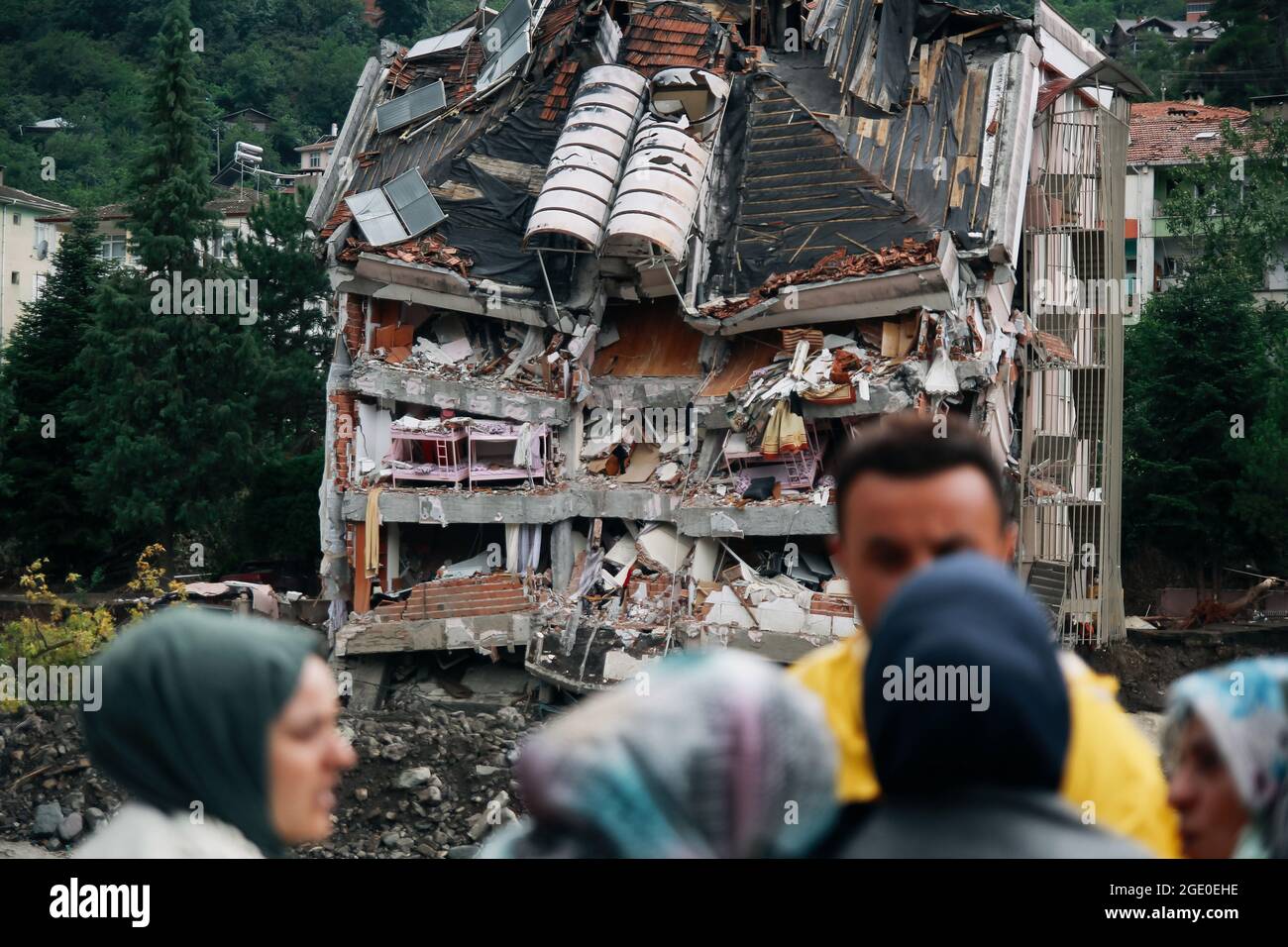 Kastamonu, Bozkurt, Turkey. 14th Aug, 2021. In the flood disaster in ...