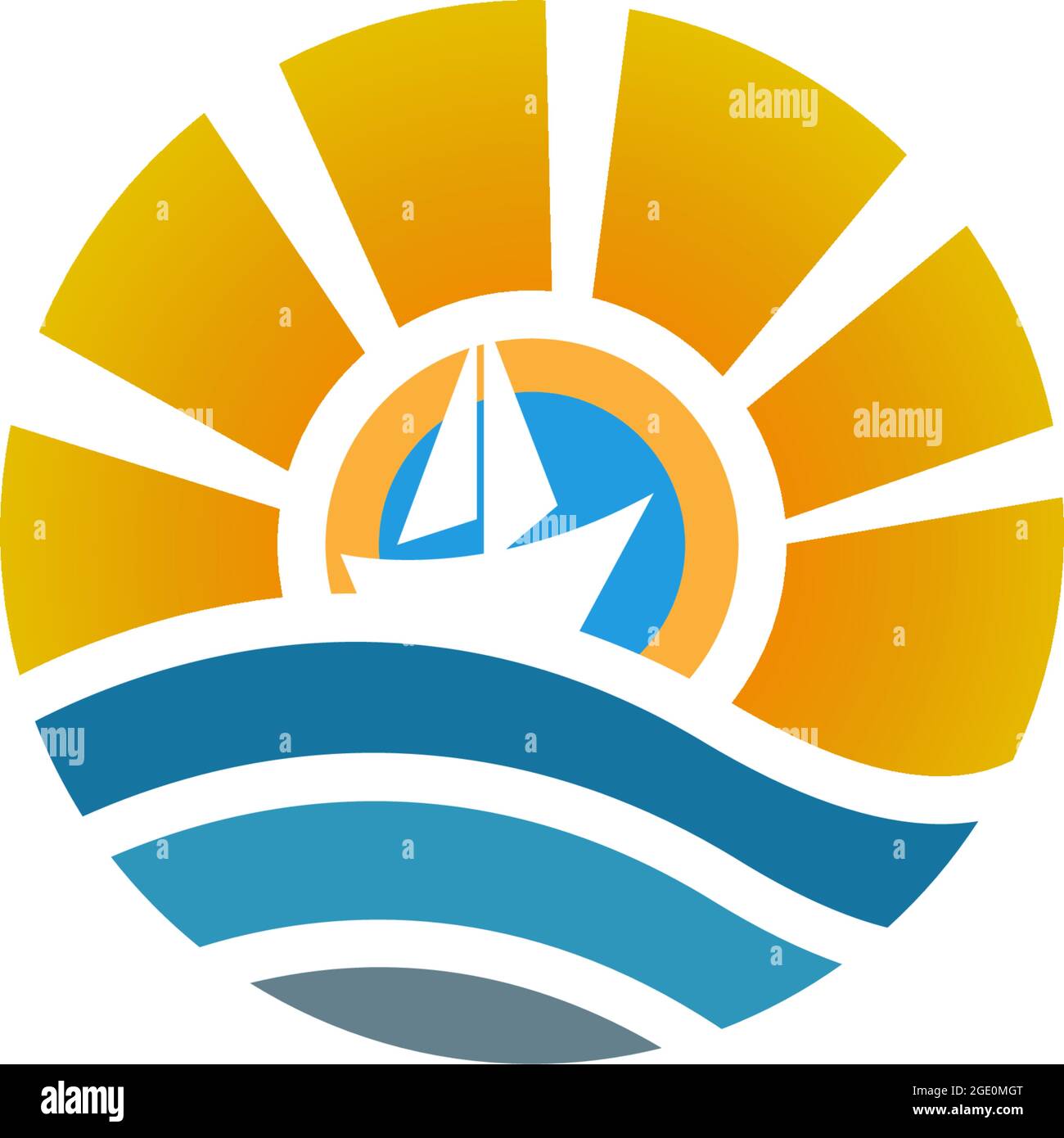 Sailboat logo icon design vector illustration template Stock Vector ...