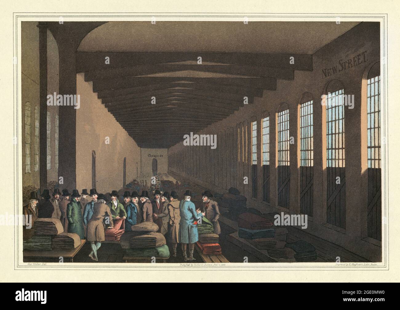 The Costume of Yorkshire by George Walker, Leeds Cloth Hall, New Street ...