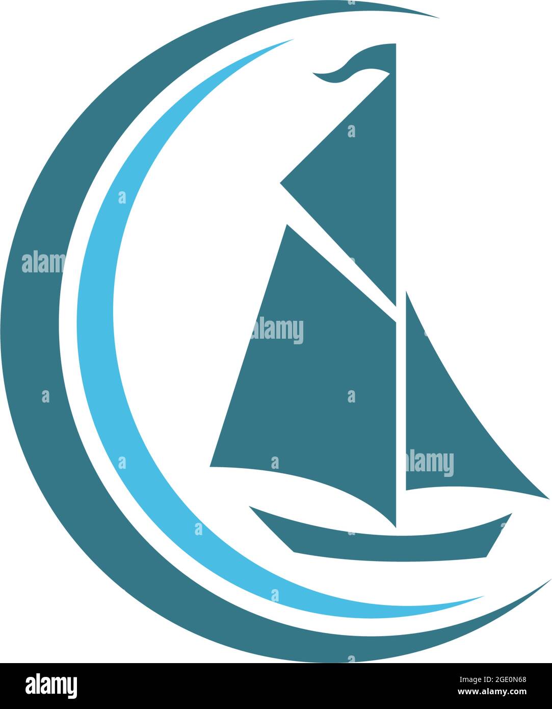 Sailboat logo icon design vector illustration template Stock Vector ...