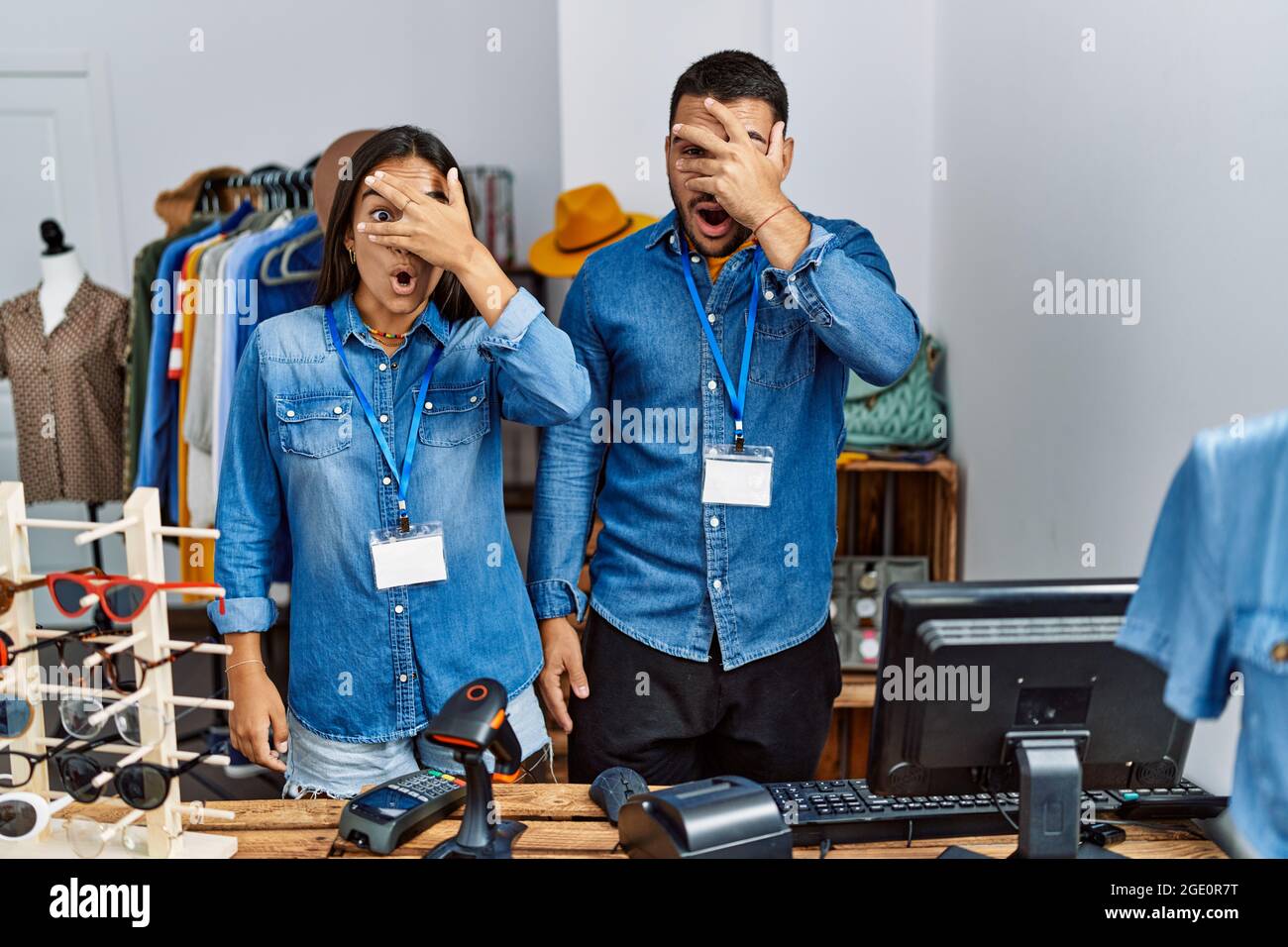 Young man woman looking embarrassed hi-res stock photography and images ...