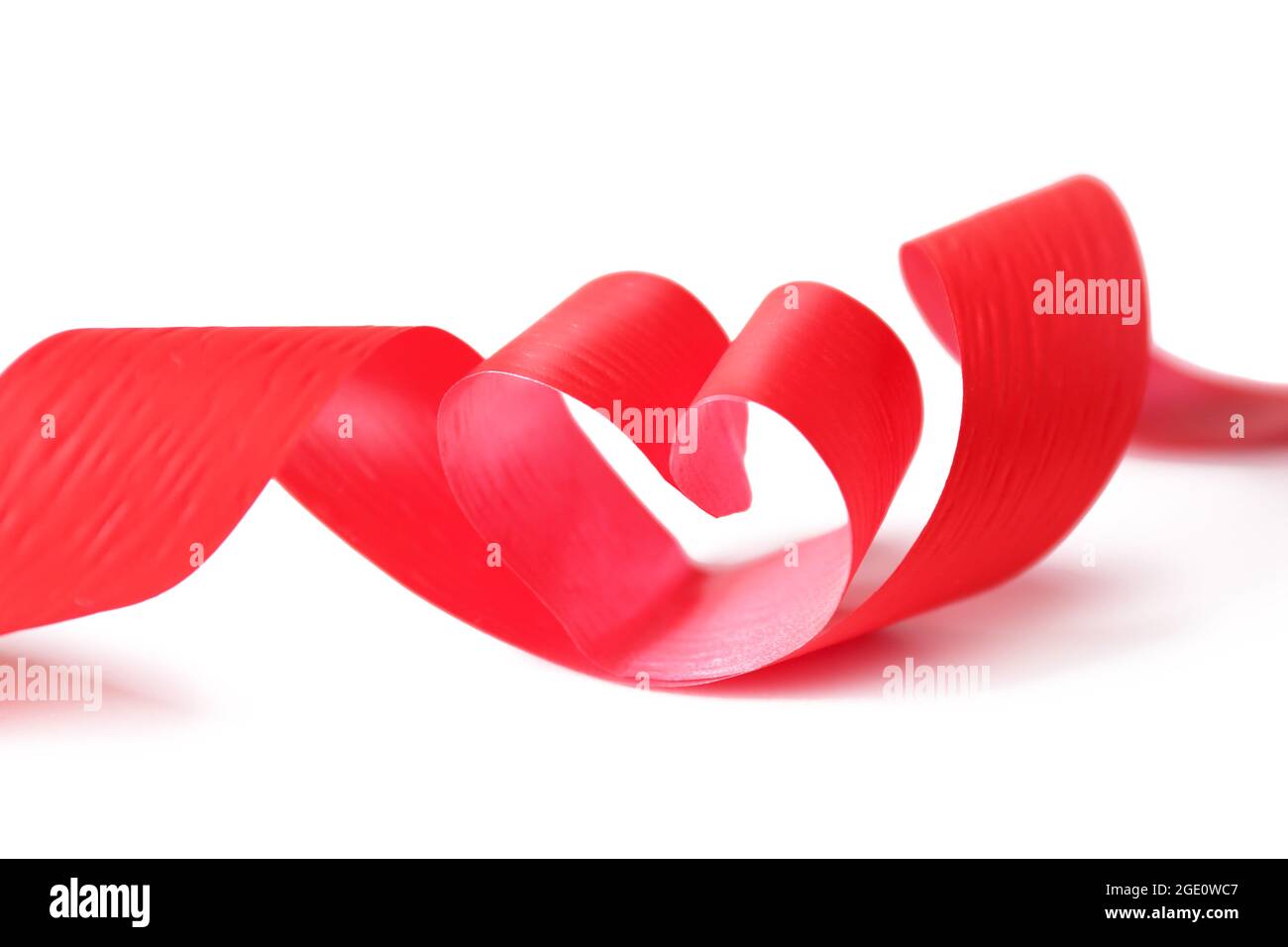 Ribbon shaped as hearts on white background Stock Photo - Alamy