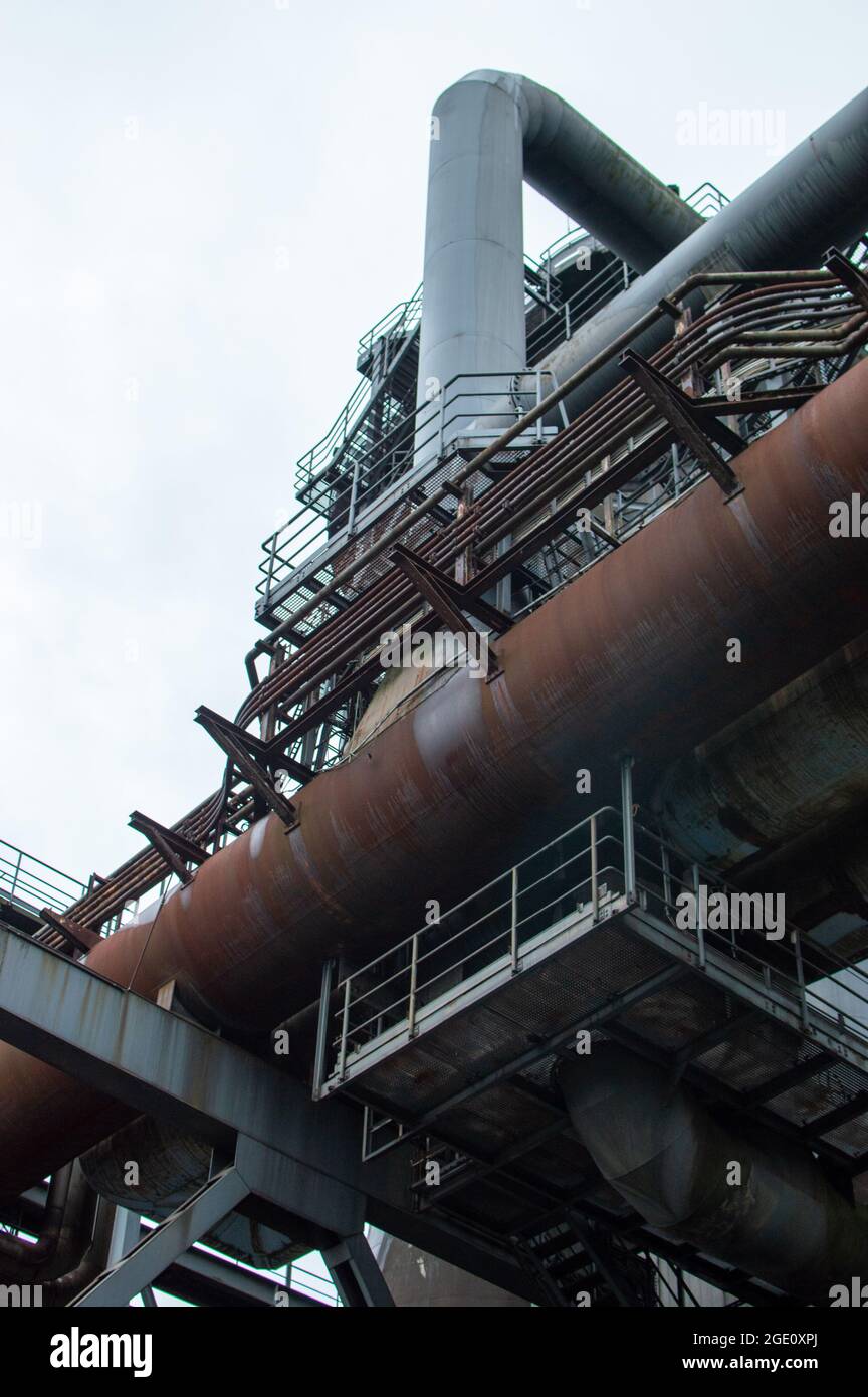 Abandoned steel mill in Duisburg Stock Photo - Alamy
