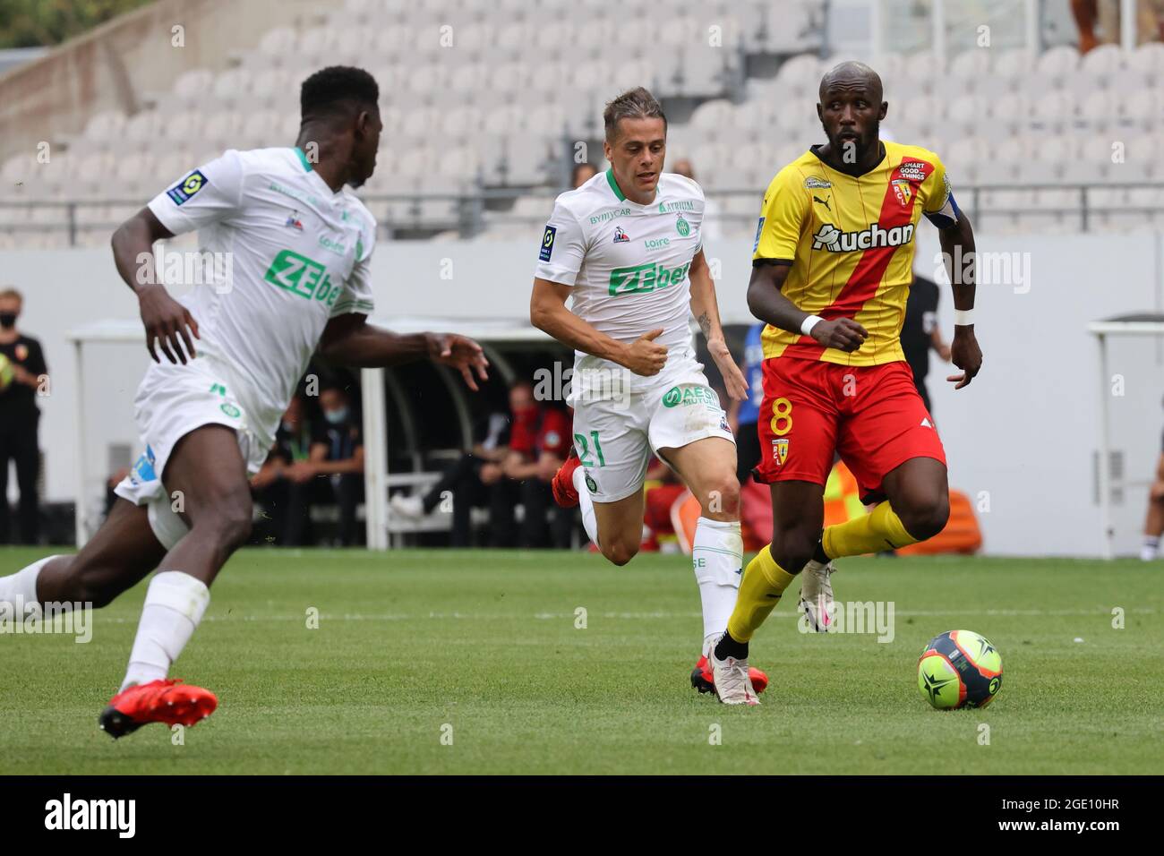 Seko Fofana 8 captain Lens during the French championship Ligue 1 football match between RC Lens ...