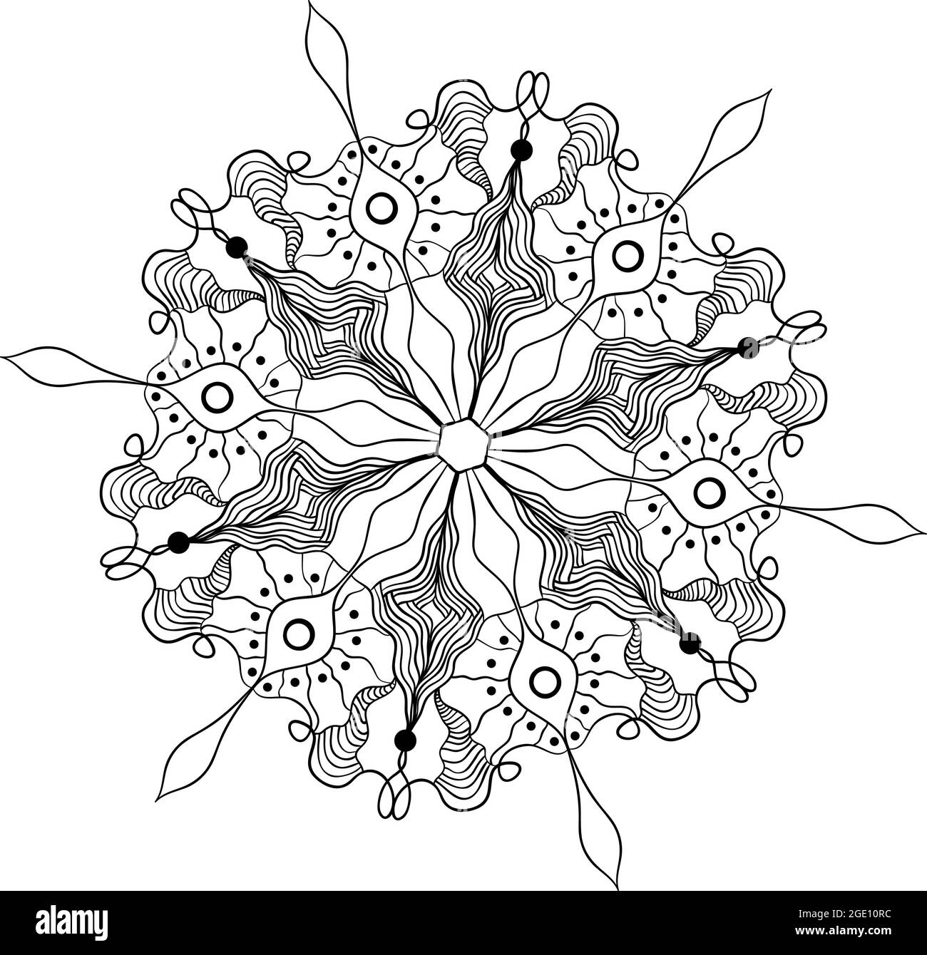 Decorative snowflake line art Stock Vector Image & Art - Alamy