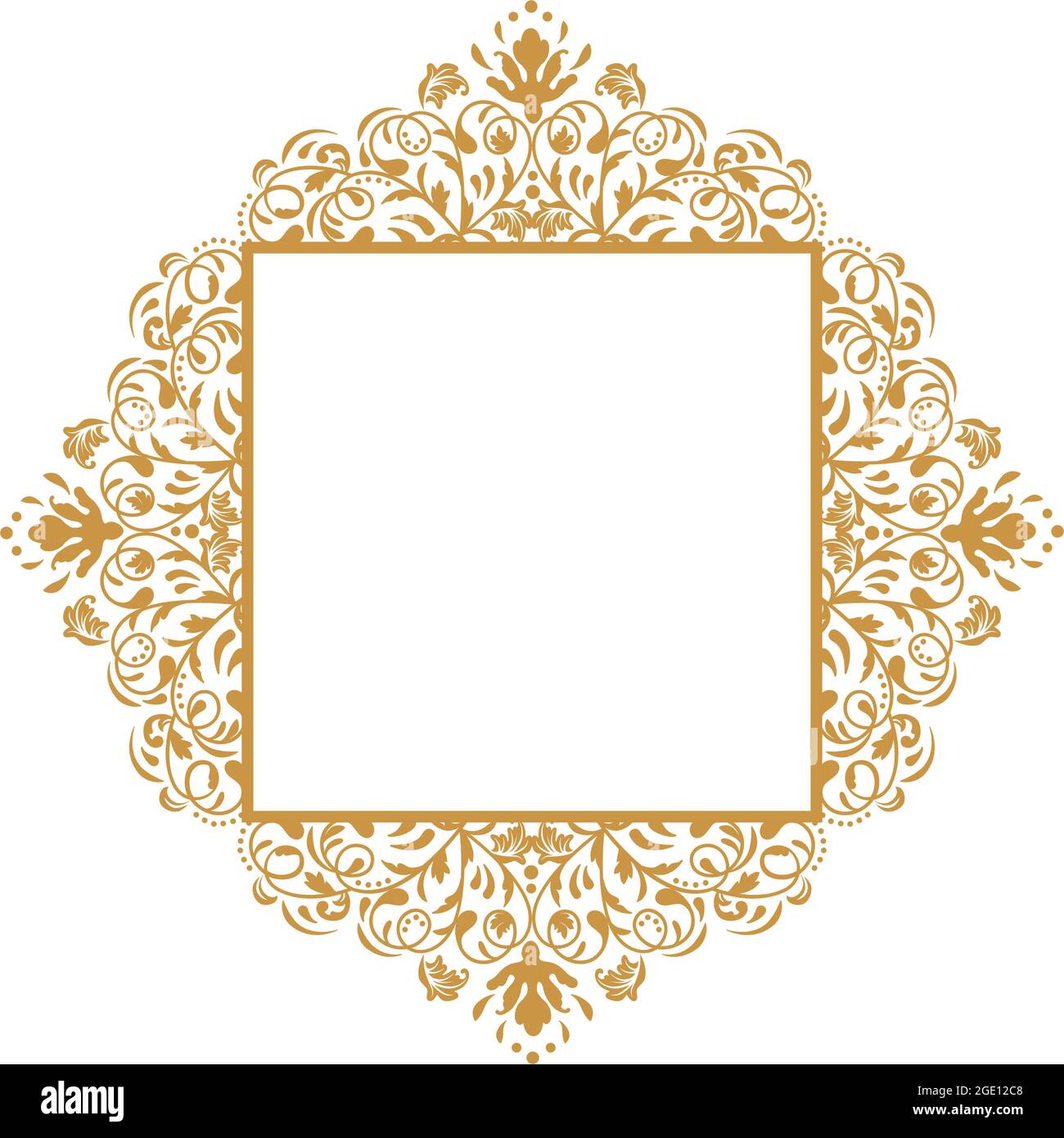 frame with floral ornament Stock Vector Image & Art - Alamy