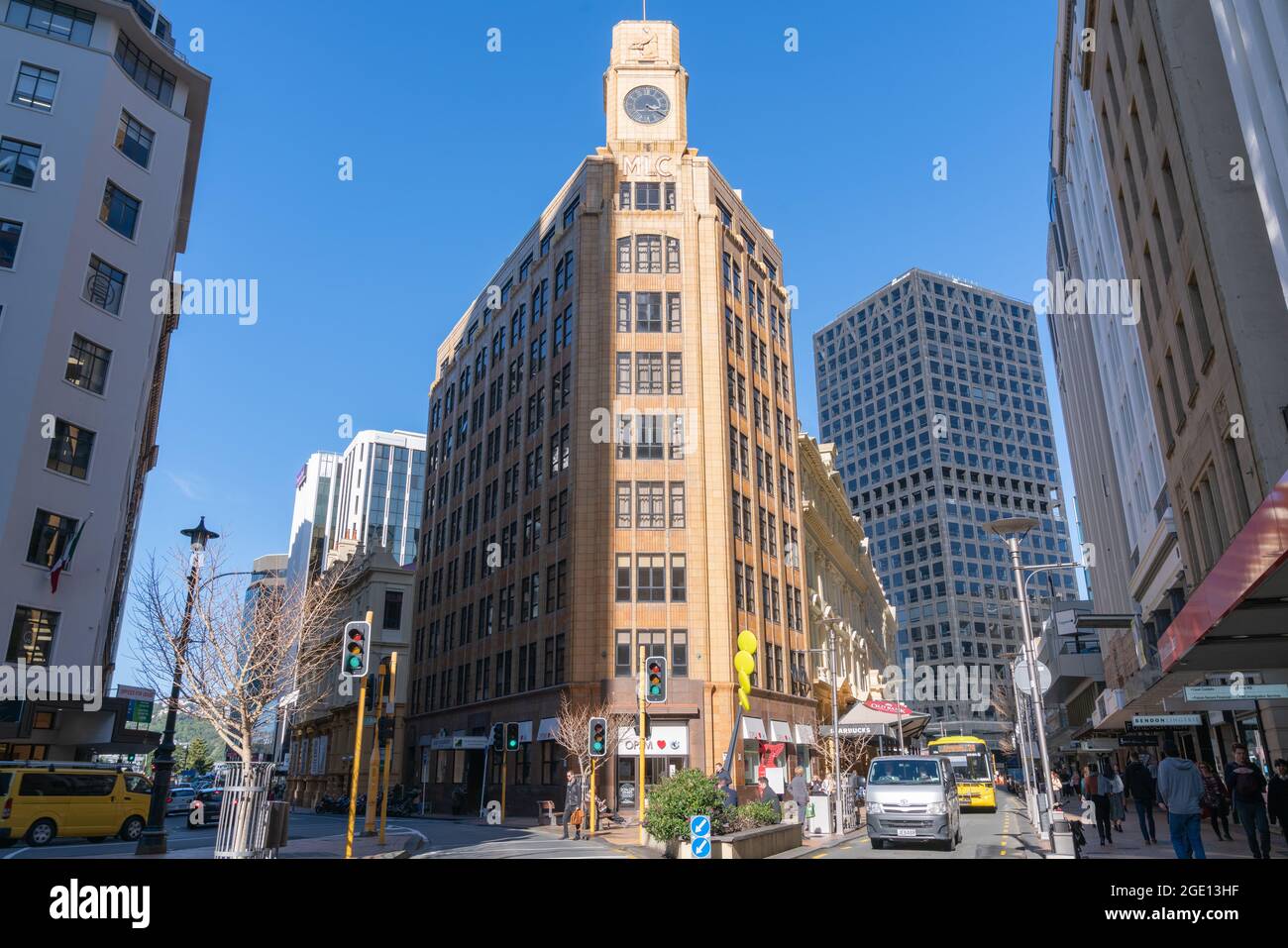 Wellington New Zealand - July 28 2021; Historic art deco style MLC ...