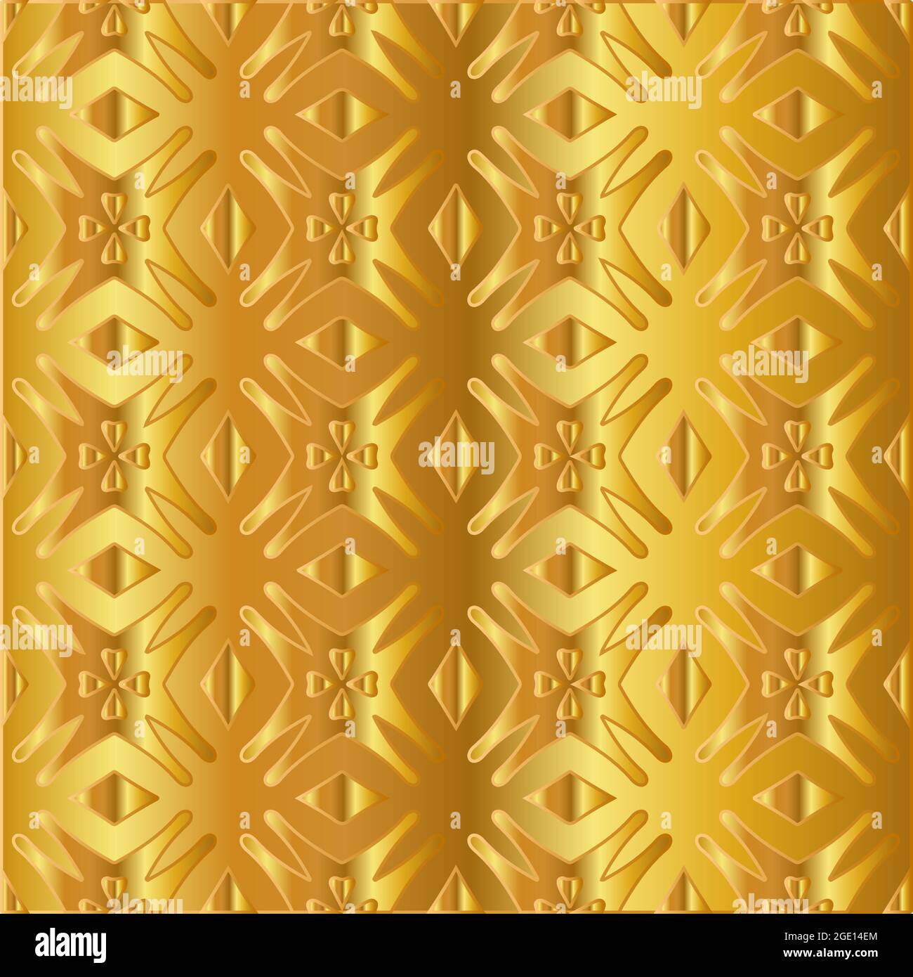 Geometric vector pattern with yellow and white gradient. gold ornament ...
