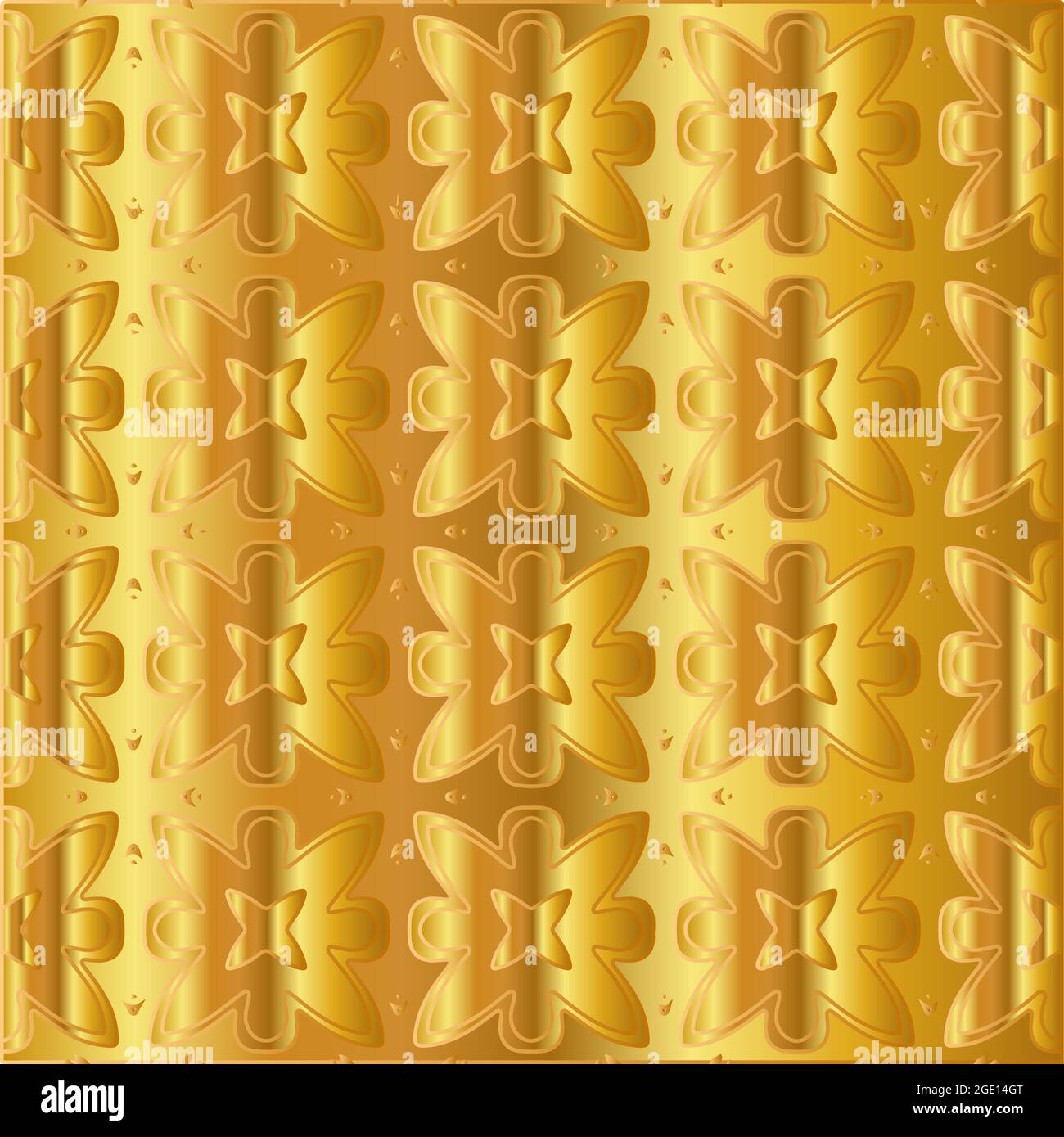 Geometric vector pattern with yellow and white gradient. gold ornament ...