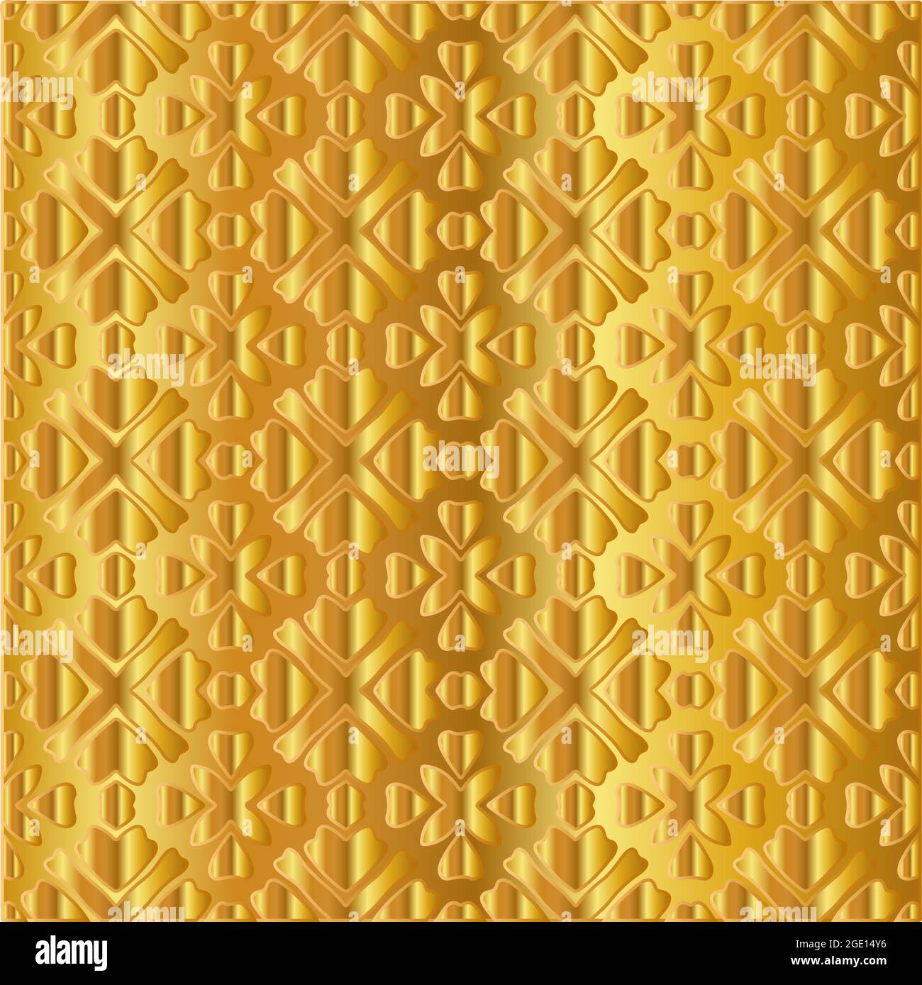 Geometric vector pattern with yellow and white gradient. gold ornament ...