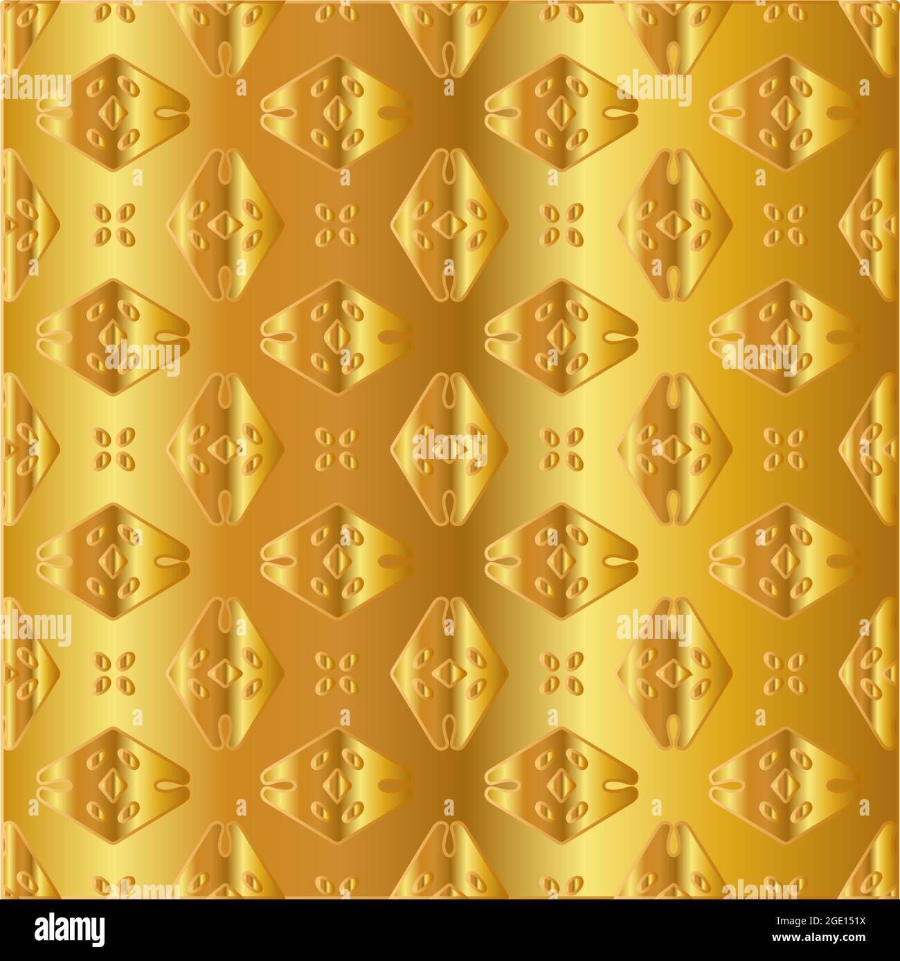 Geometric vector pattern with yellow and white gradient. gold ornament ...