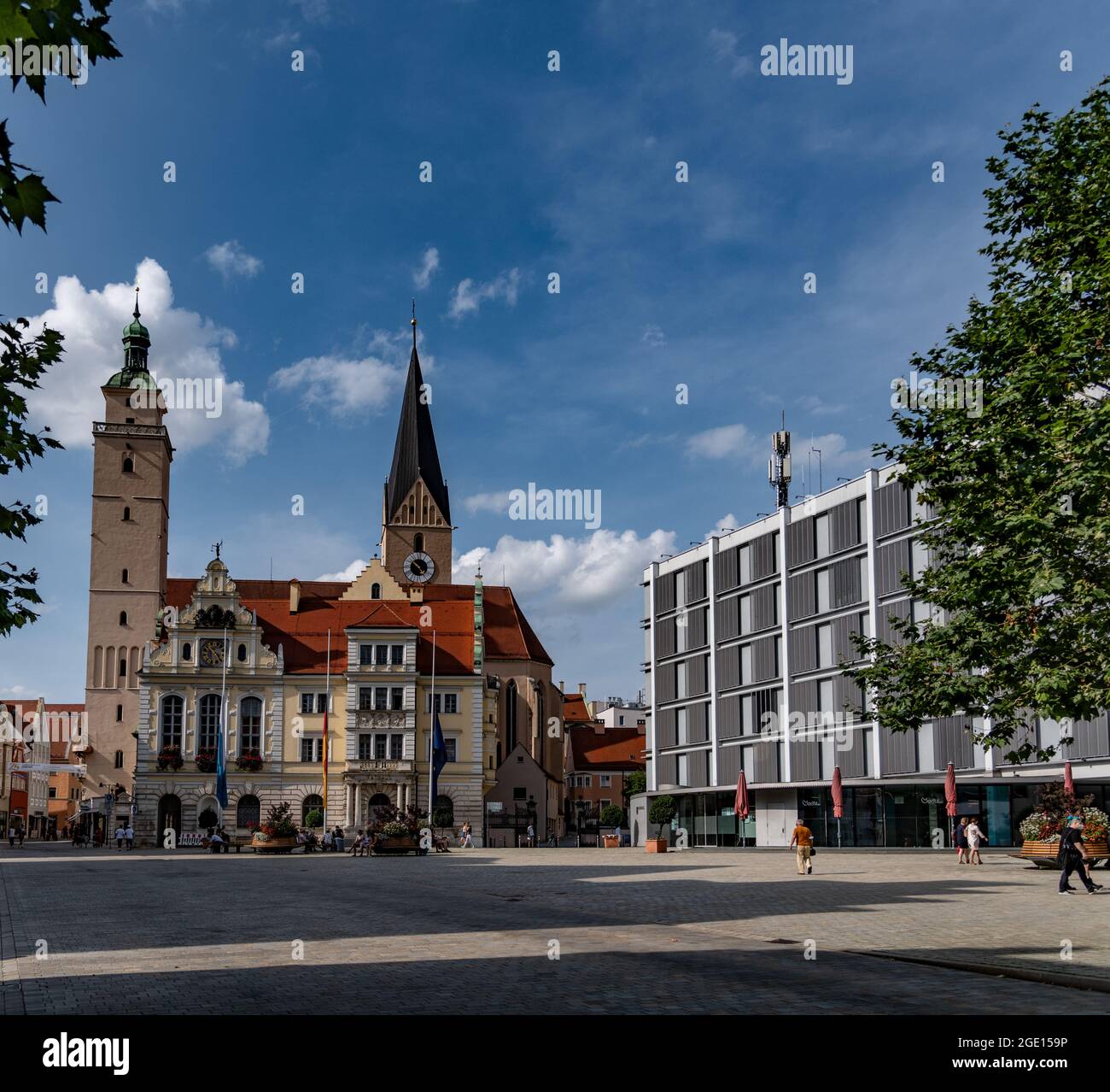 The City Ingolstadt in Germany by the Danube river Stock Photo - Alamy