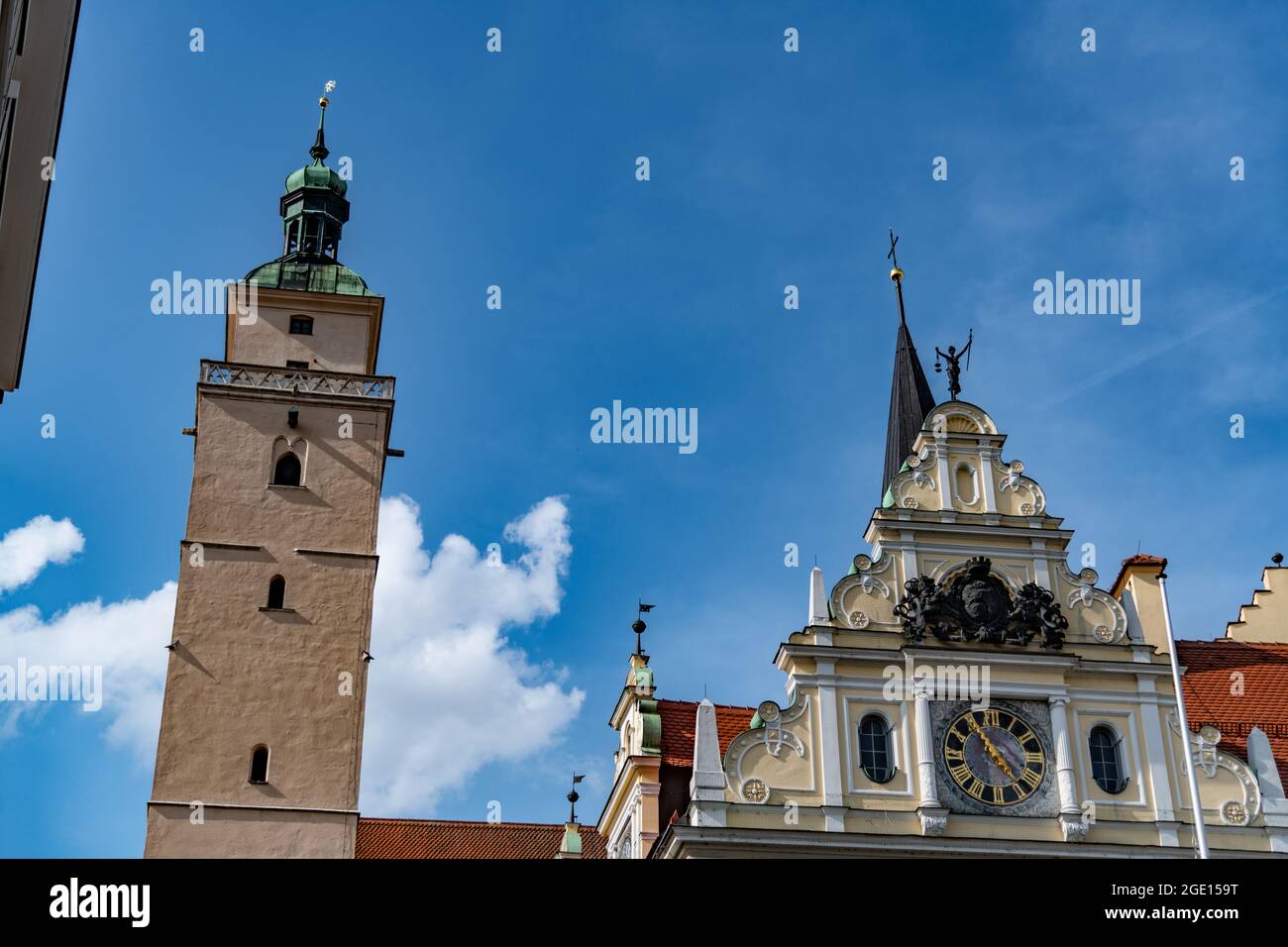 The City Ingolstadt in Germany by the Danube river Stock Photo - Alamy