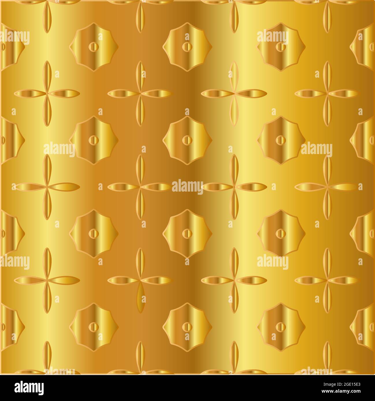 Geometric vector pattern with yellow and white gradient. gold ornament ...
