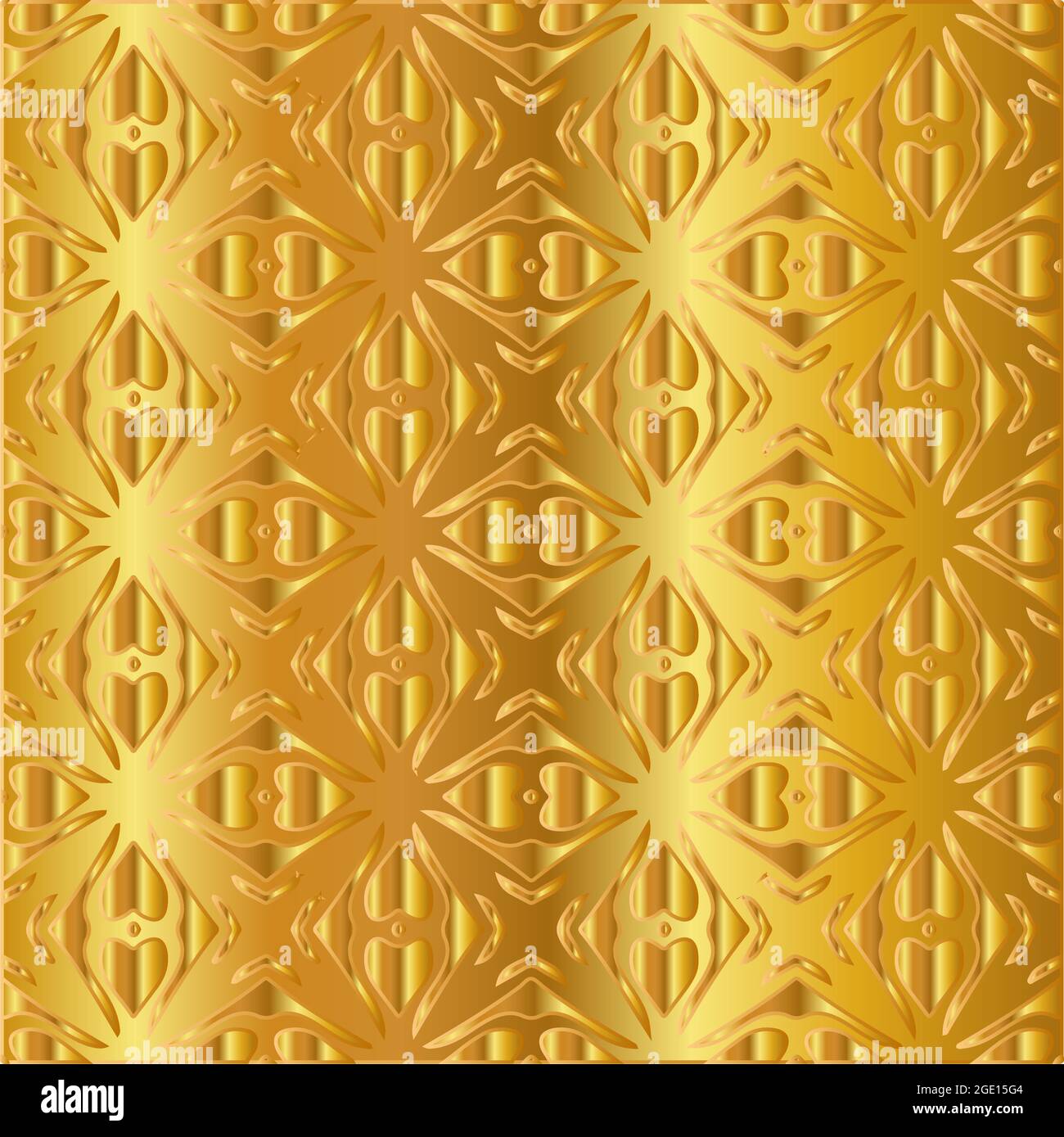 Geometric vector pattern with yellow and white gradient. gold ornament ...