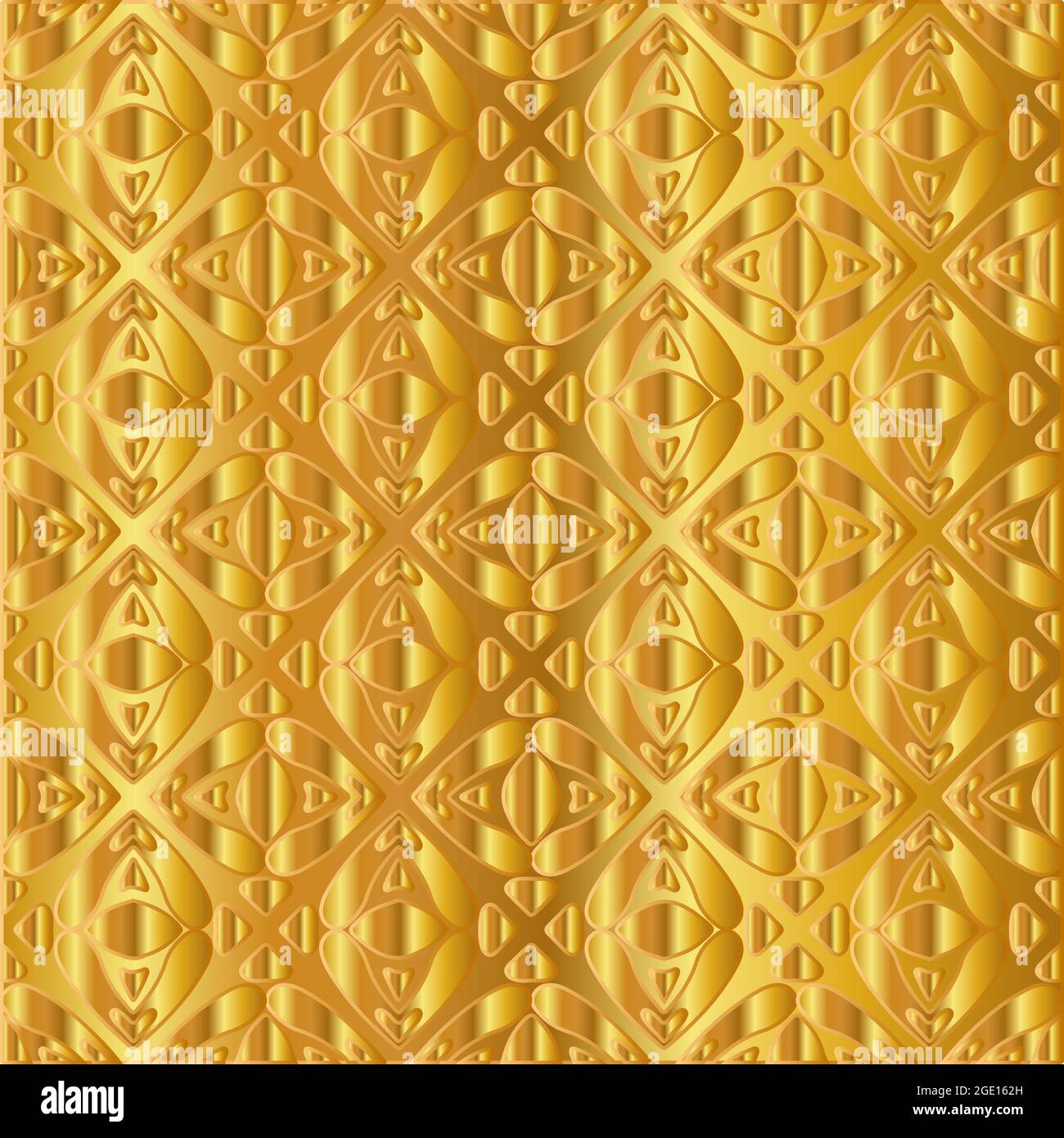 Geometric vector pattern with yellow and white gradient. gold ornament ...