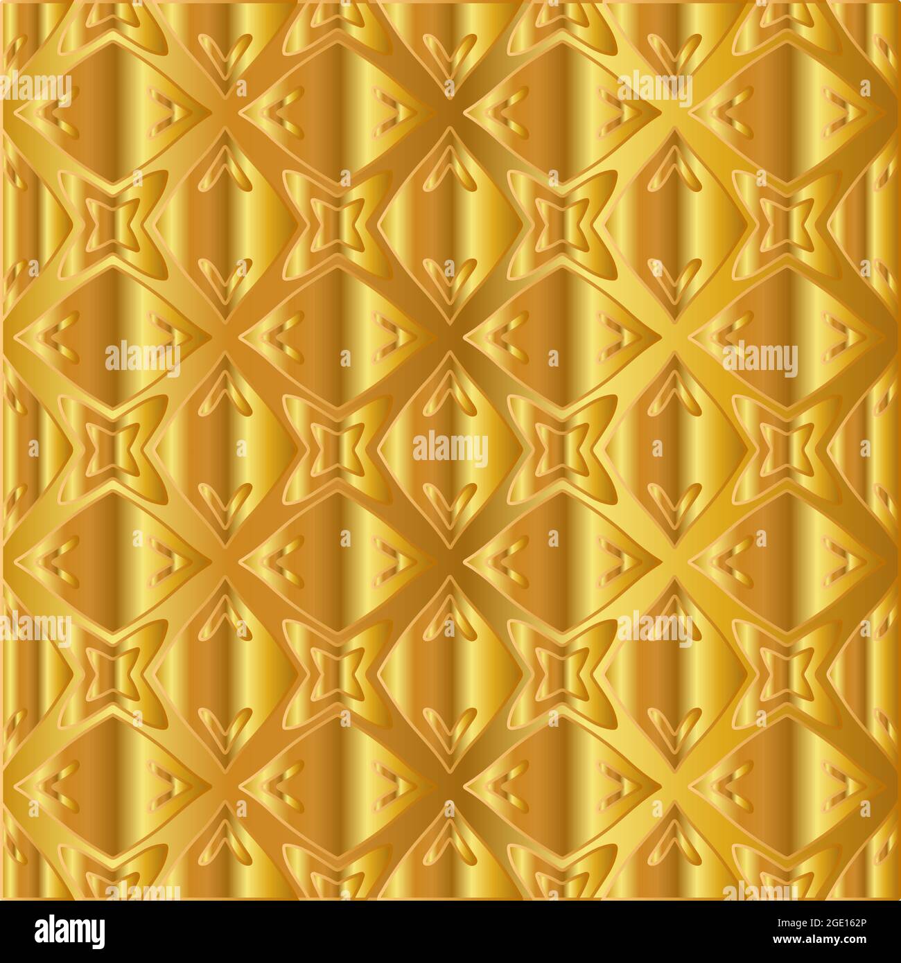 Geometric vector pattern with yellow and white gradient. gold ornament ...