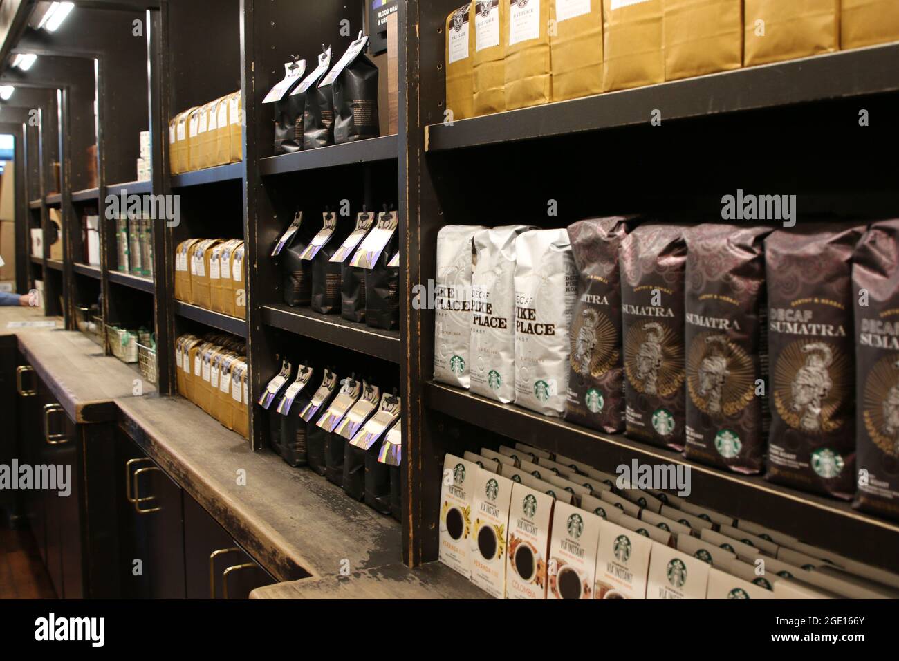 The original Starbucks Coffee House in Seattle, Washington Stock Photo ...