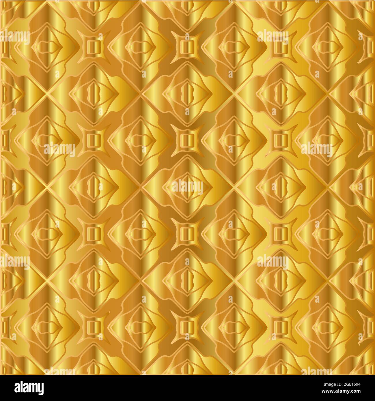 Geometric vector pattern with yellow and white gradient. gold ornament ...