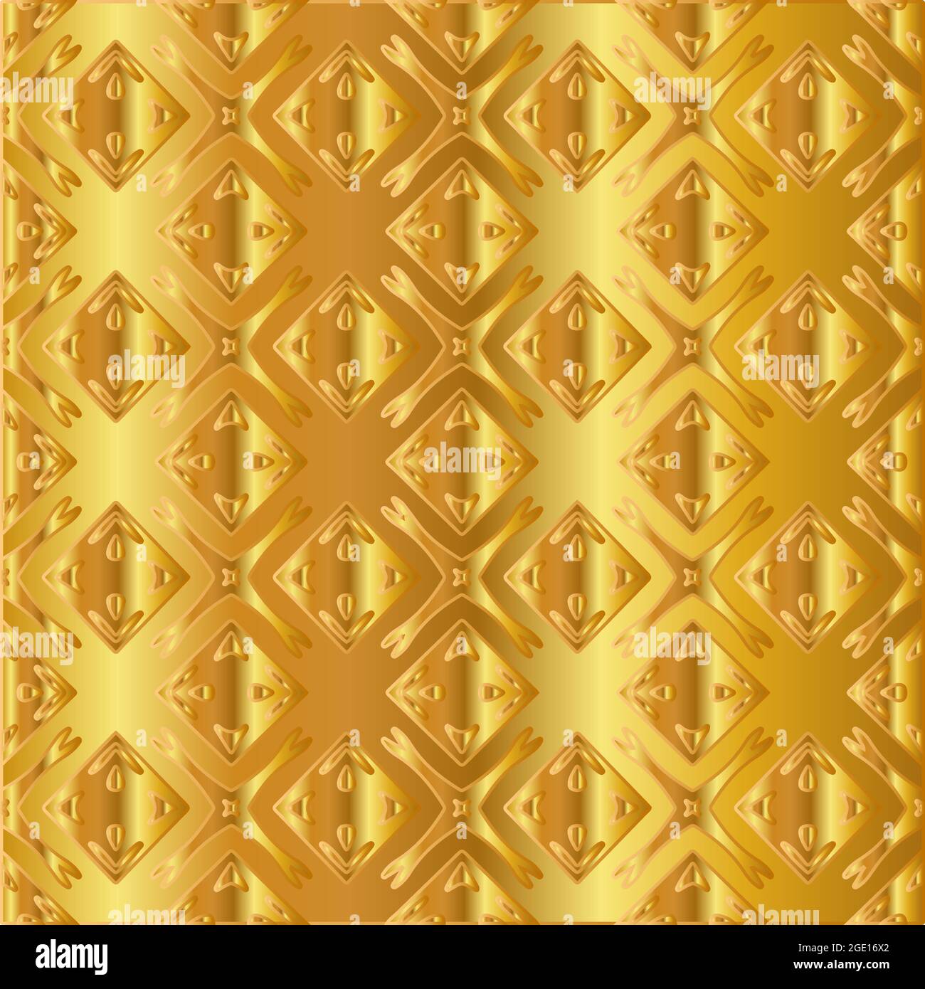 Geometric vector pattern with yellow and white gradient. gold ornament ...