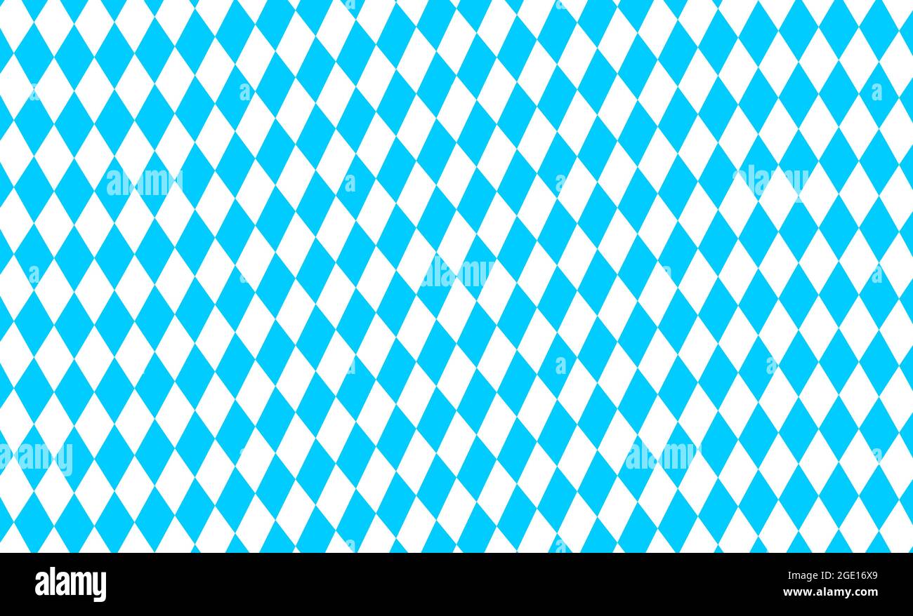 Waved Bavarian flag lozenges seamless pattern. Oktoberfest background ...