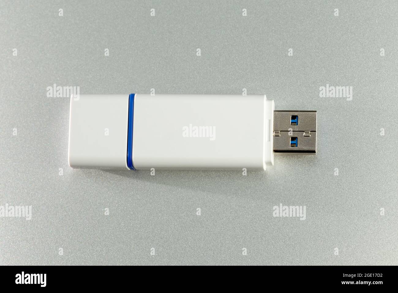 USB Dongle Stick Flash Drive closeup on aluminum background Stock Photo ...
