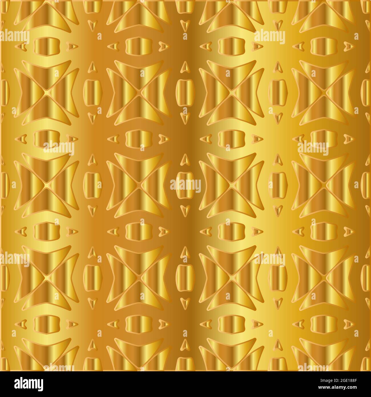 Geometric vector pattern with yellow and white gradient. gold ornament ...