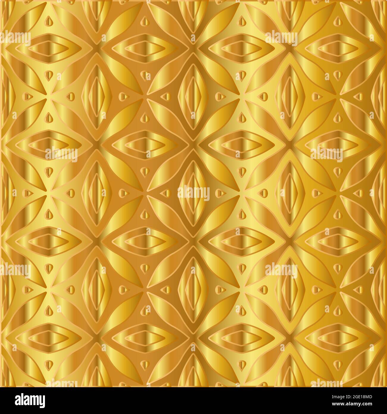 Geometric vector pattern with yellow and white gradient. gold ornament ...