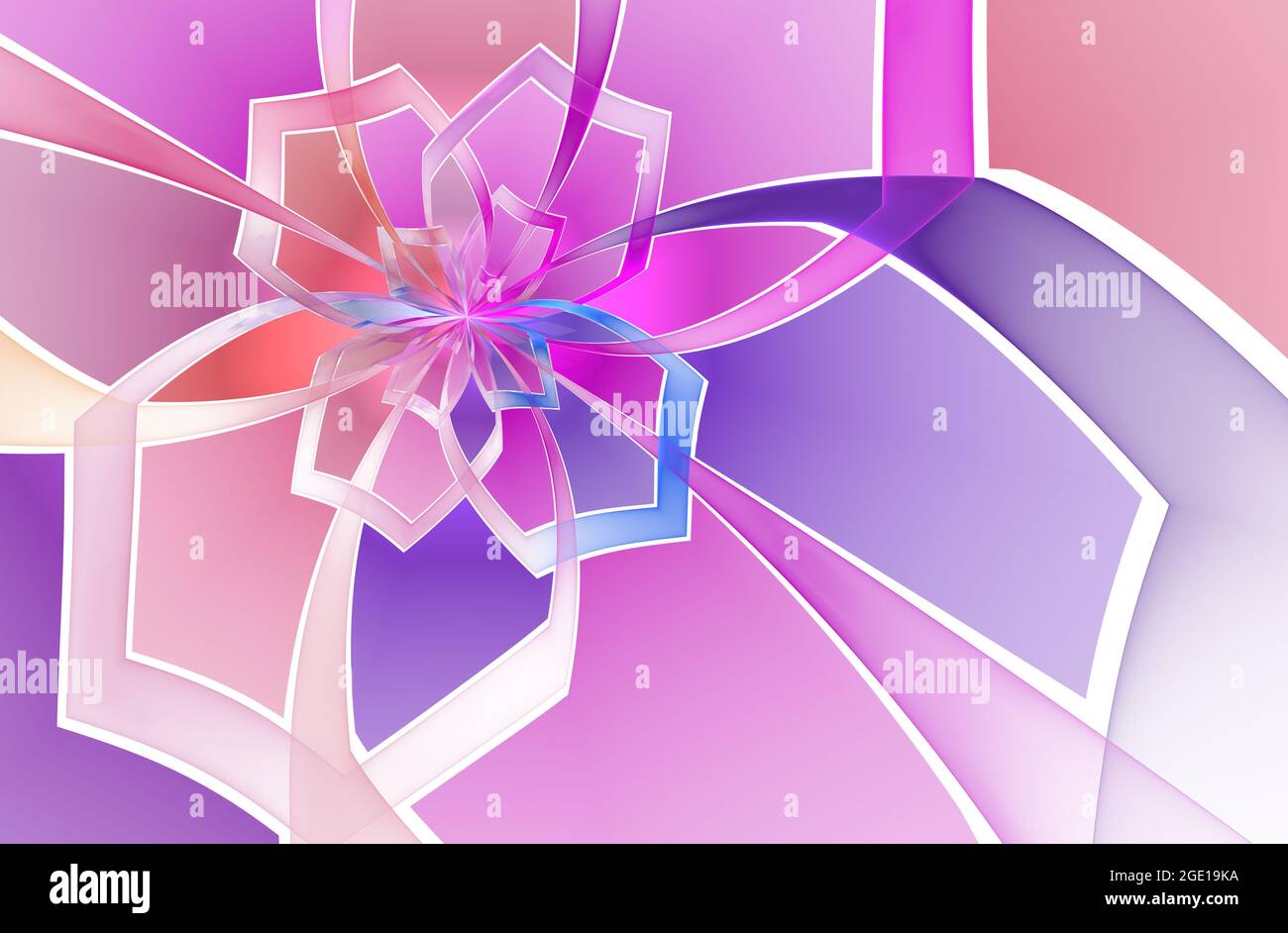 Abstract stain glass flower pattern. Illustration in stained glass ...