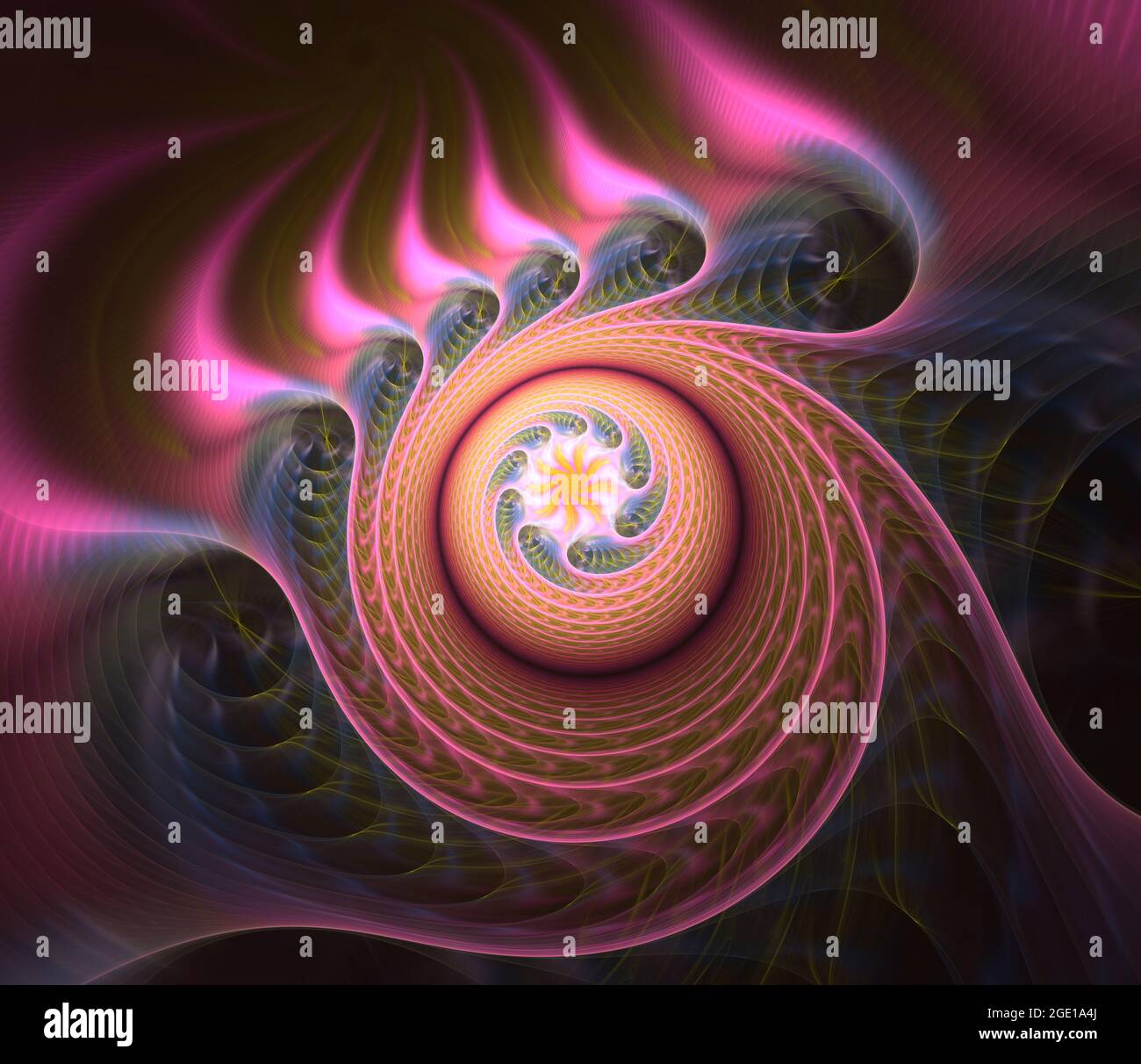A glowing fractal design that works great as a background. Recursive ...