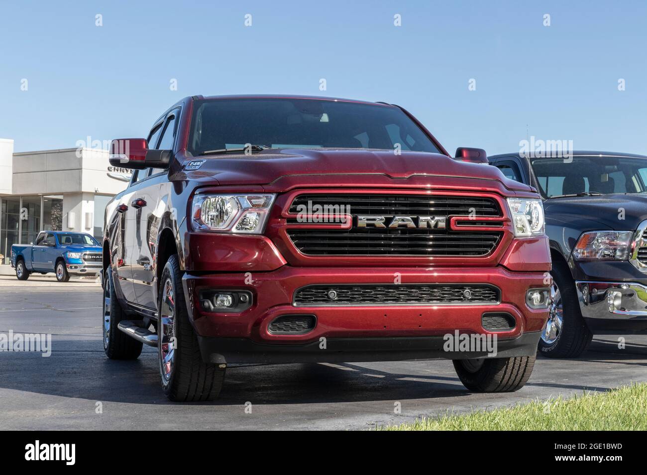 Kokomo - Circa August 2021: Ram 1500 on display at a Chrysler Ram ...