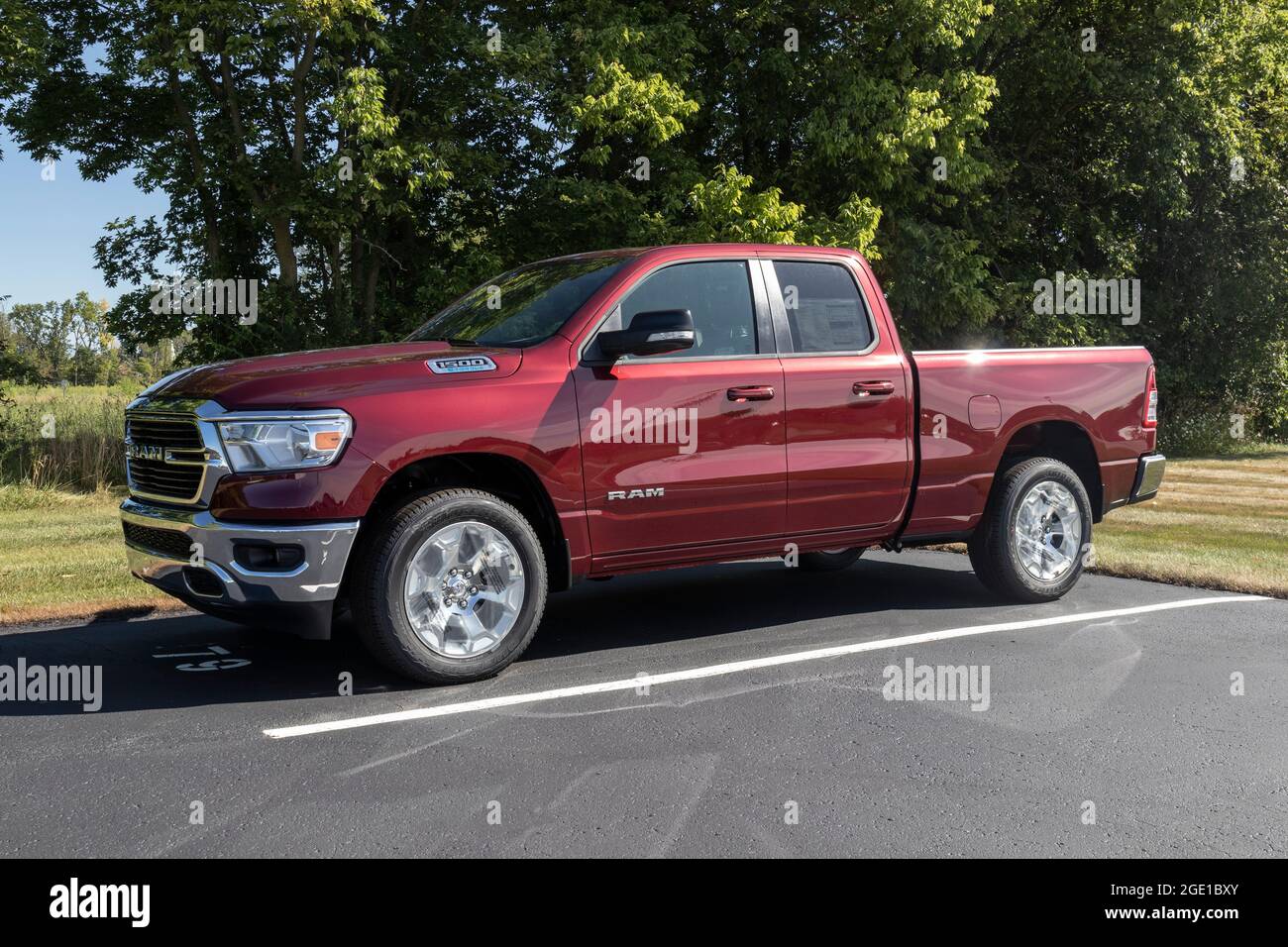 Kokomo - Circa August 2021: Ram 1500 on display at a Chrysler Ram ...