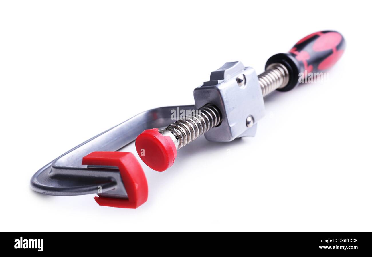Joiner Clamp (wood tools) isolated on white Stock Photo - Alamy