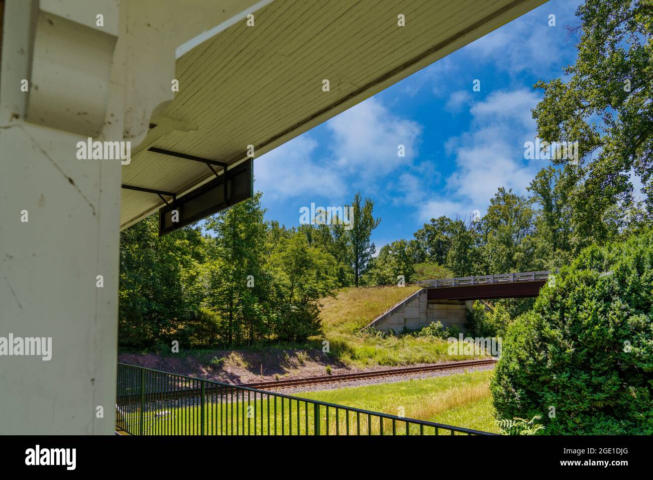 The railroad track running outside the historic Montpelier Train ...