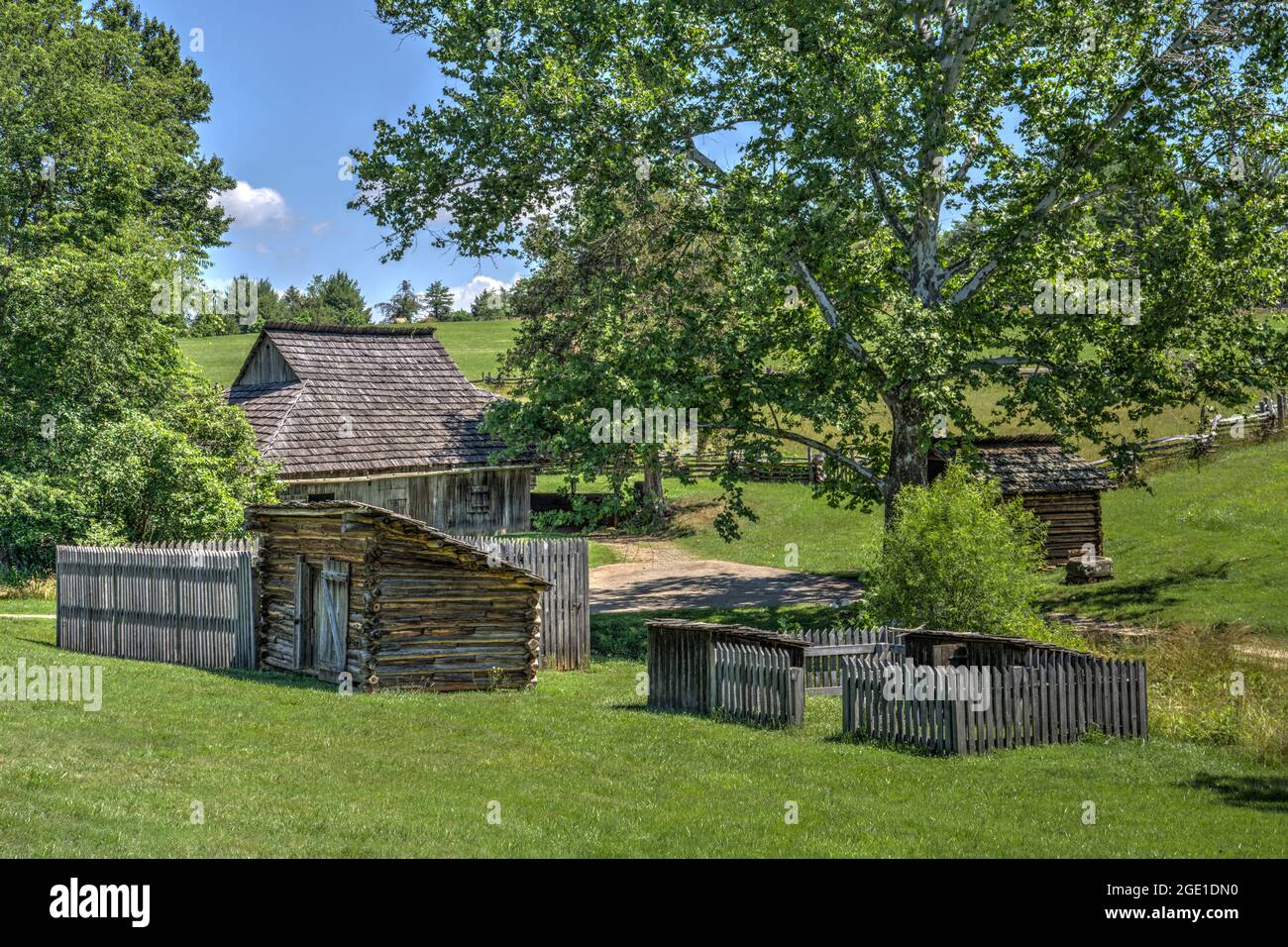The livestock area of the Booker T. Washington National Monument in ...