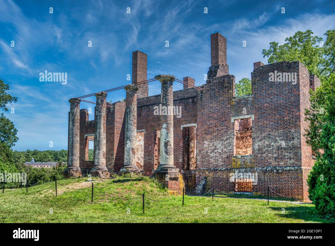 The rear of the Barboursville Ruins Plantation Mansion designed by ...