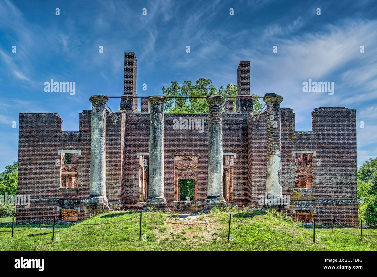 The rear of the Barboursville Ruins Plantation Mansion designed by ...