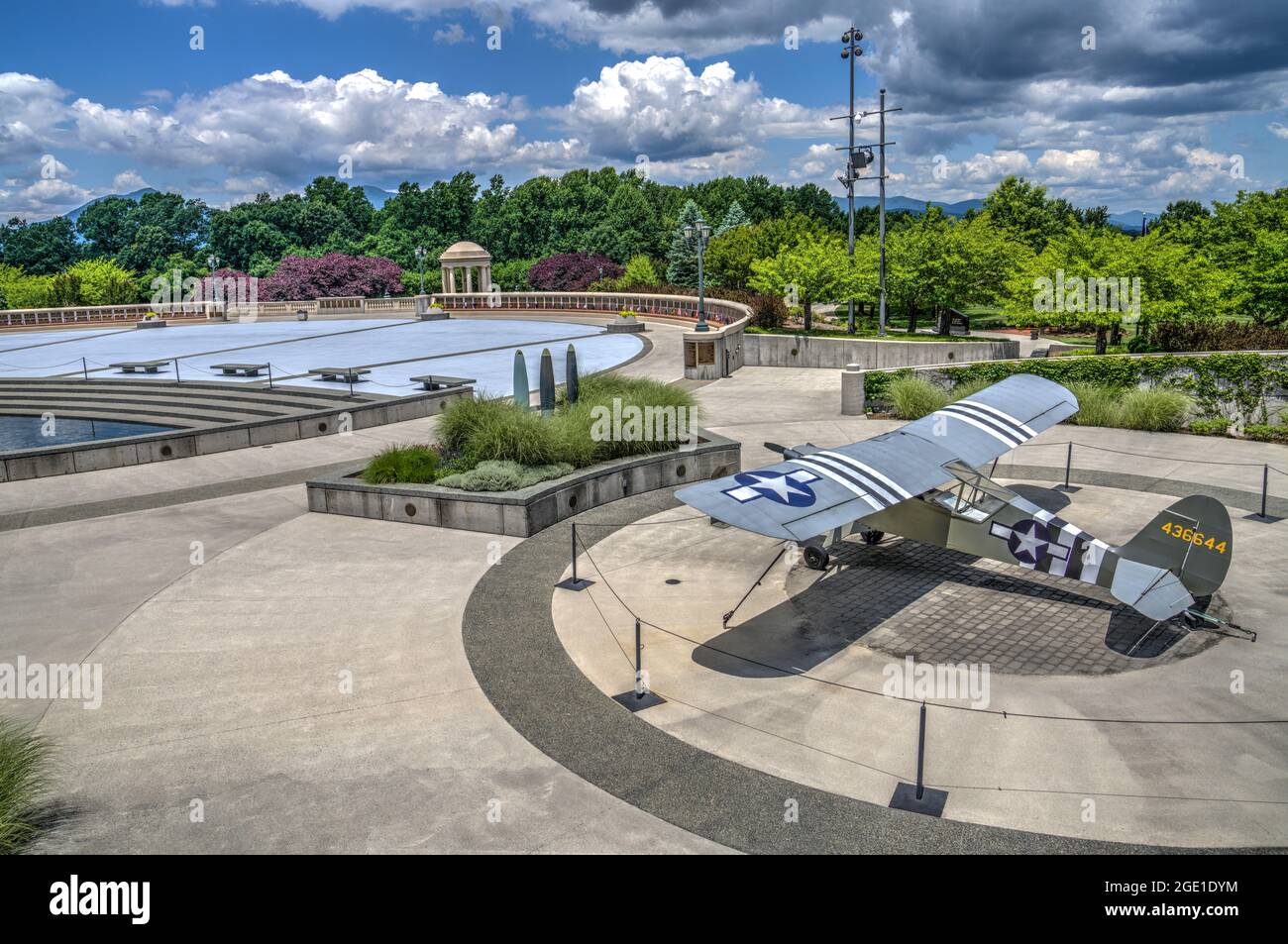 A restored L-3 “grasshopper” plane in the Maurice T. Lawhorne Circle ...
