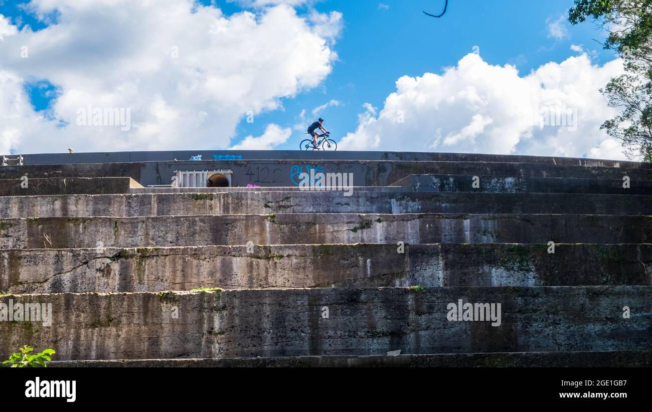 Gold Creek Reservoir Stepped Dam Stock Photo - Alamy