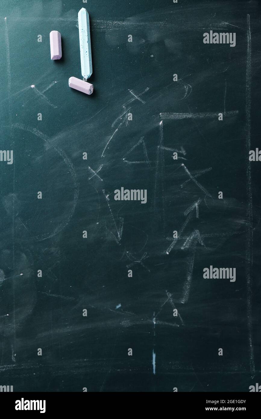 Scheme football game erased from blackboard background Stock Photo - Alamy