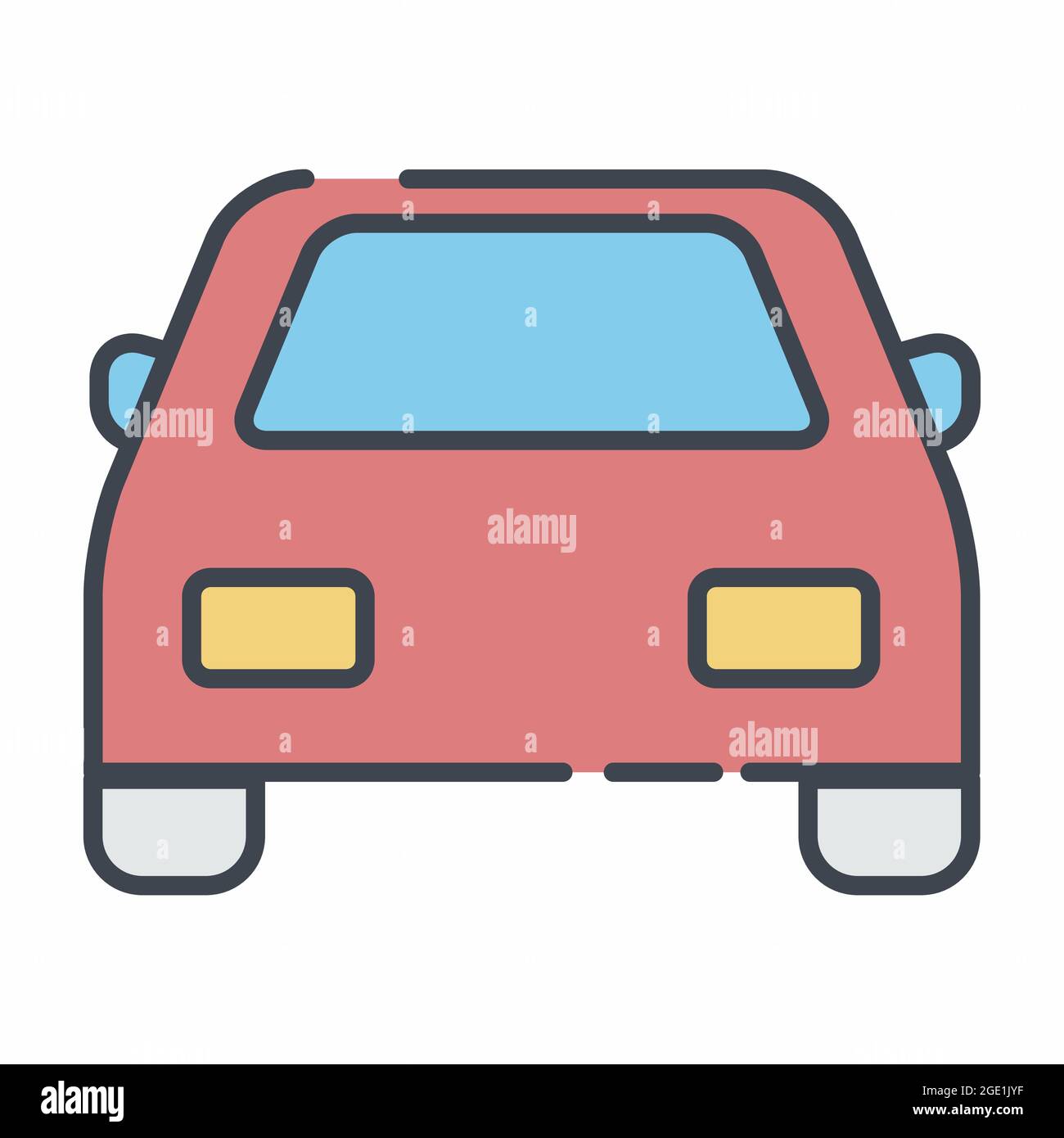 Vector Graphic of Car - Line Cut Style - simple illustration. Editable ...