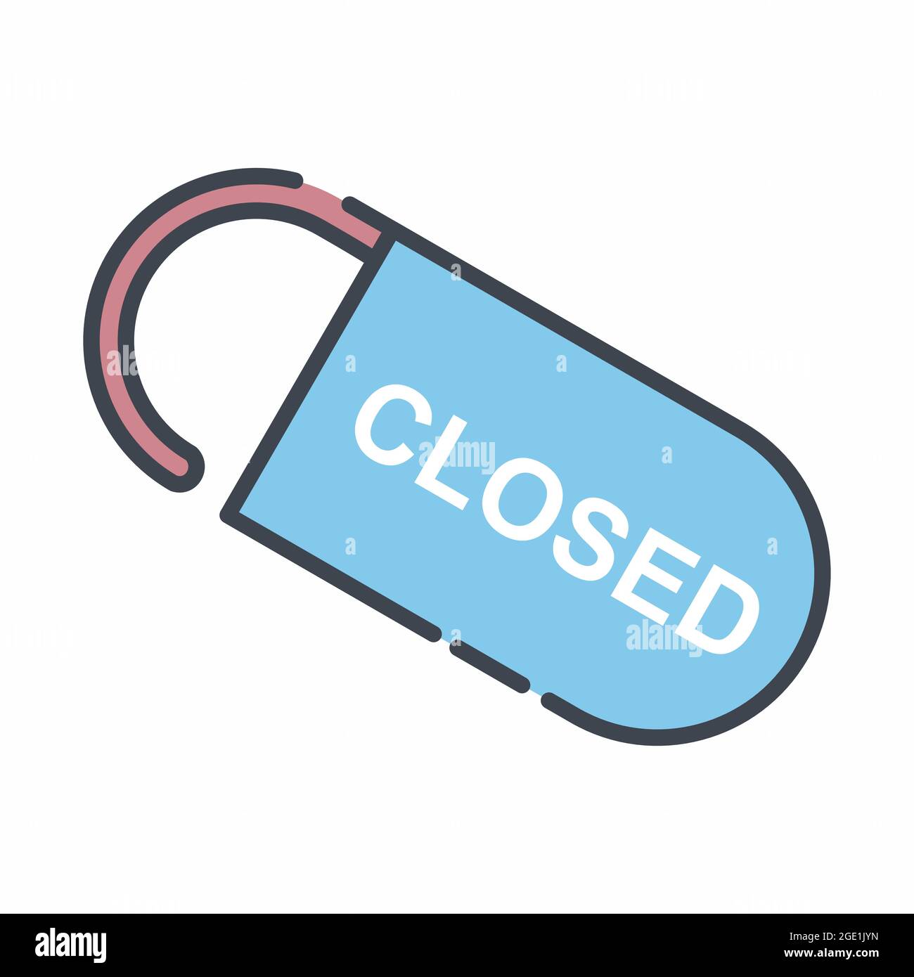 Vector Graphic of Closed Tag - Line Cut Style - simple illustration ...