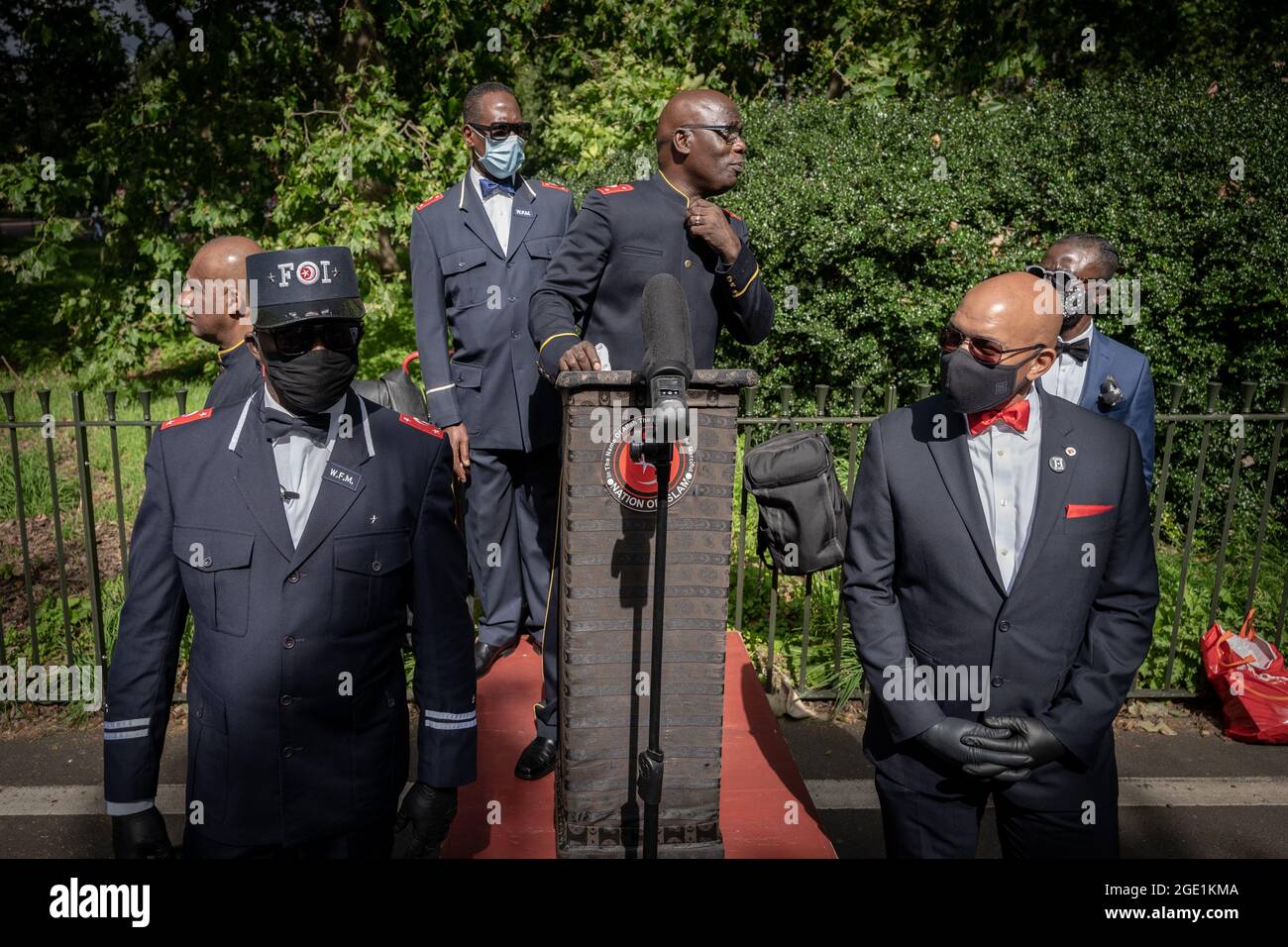London, UK. 15th August, 2021. Leo Muhammad, spokesman for The Nation ...
