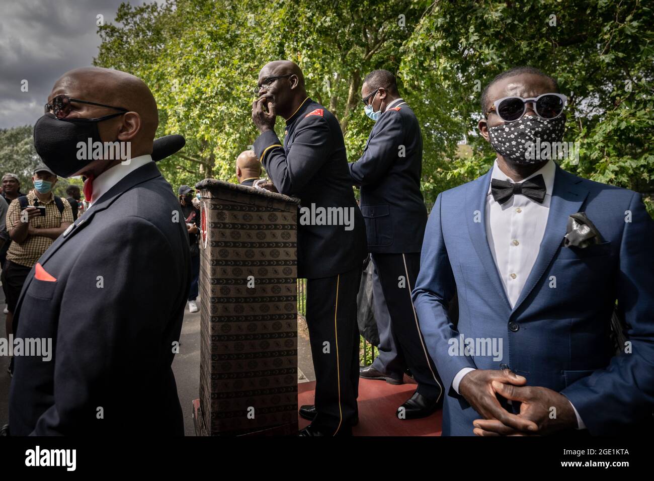 London, UK. 15th August, 2021. Leo Muhammad, spokesman for The Nation ...