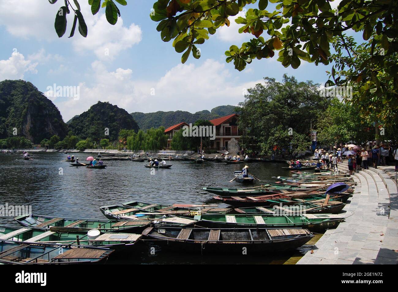 Port harbor boat for vietnamese people and foreign travelers use ...