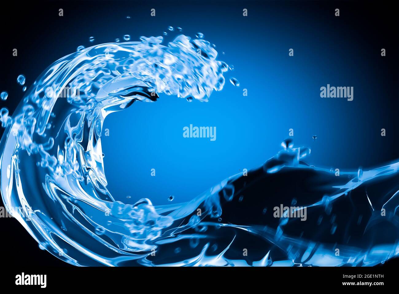 3D Rendering of a Clear Liquid Water Flow Stock Photo - Alamy