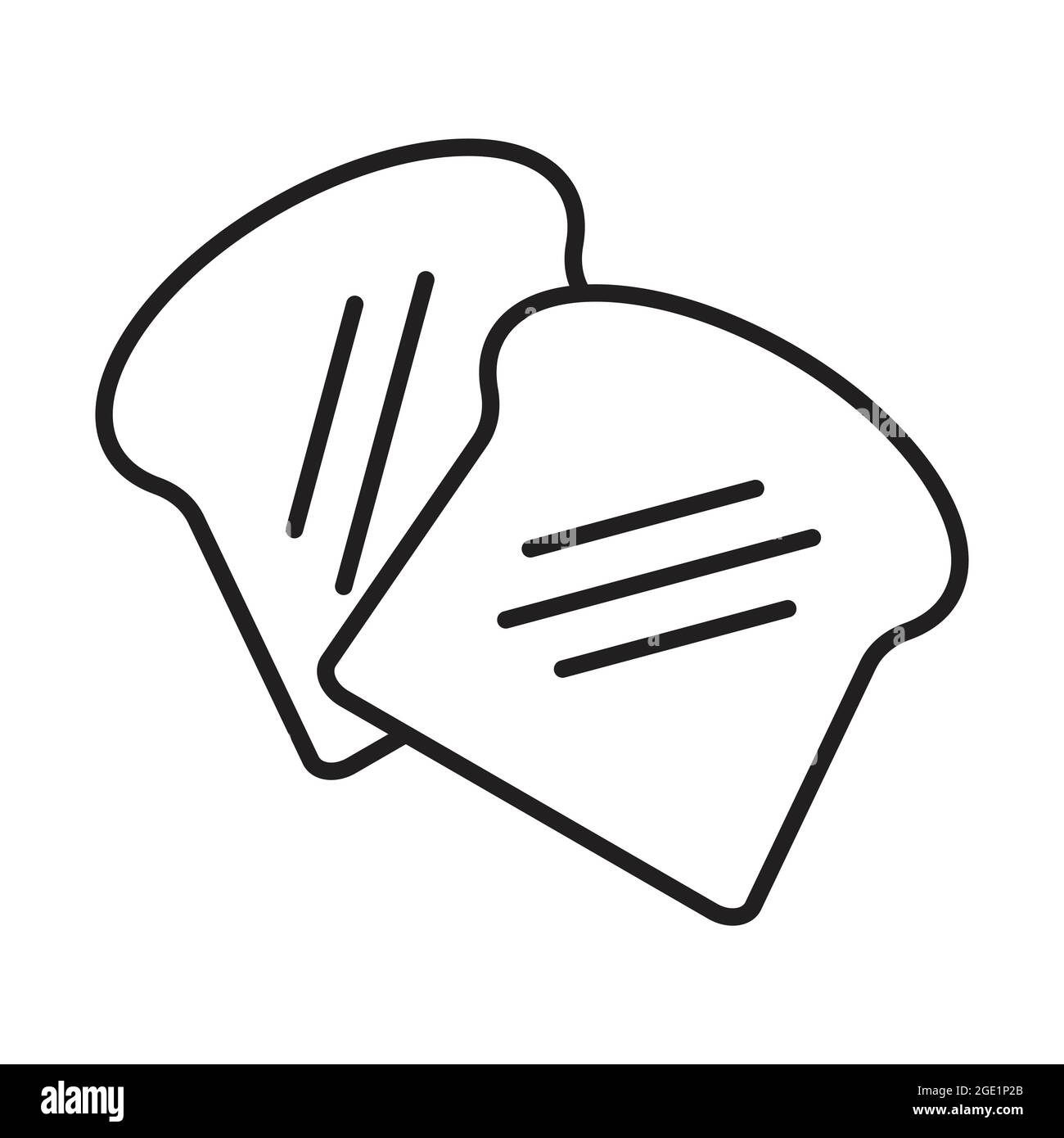 Toast bread icon vector for graphic design, logo, website, social media ...
