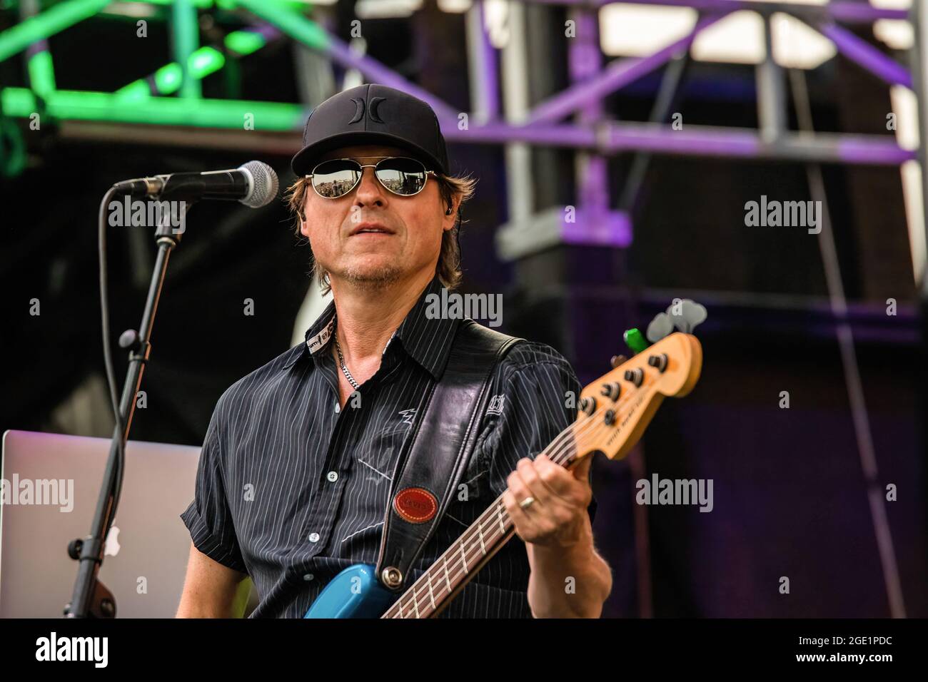 Glass Tiger's Wayne Parker performs at the Edmonton Rock Fest as part ...