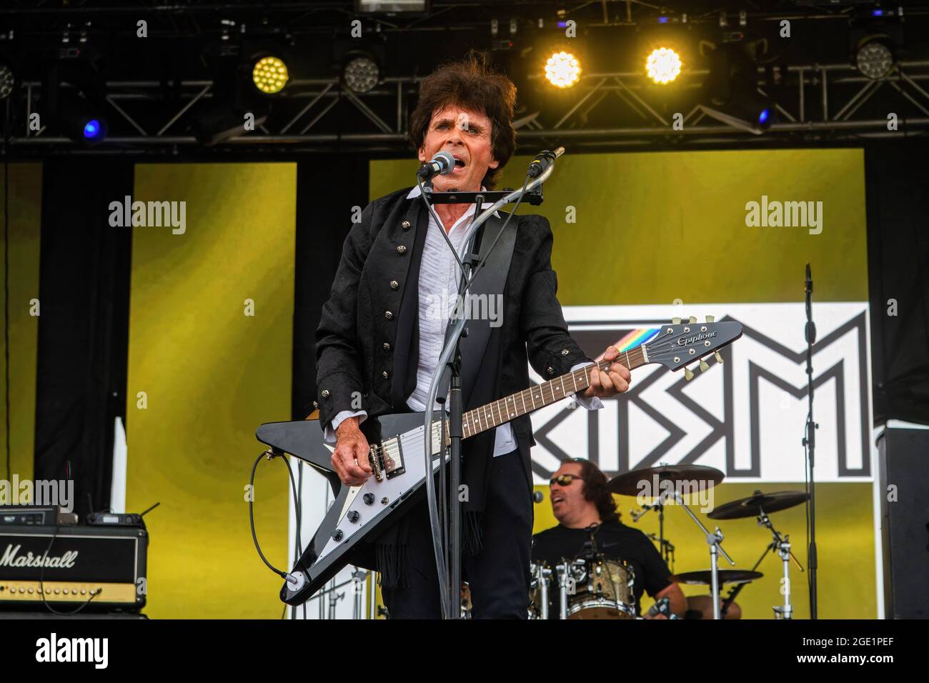 Prism Lead Singer Al Harlow performs at the Edmonton Rock Fest as part ...